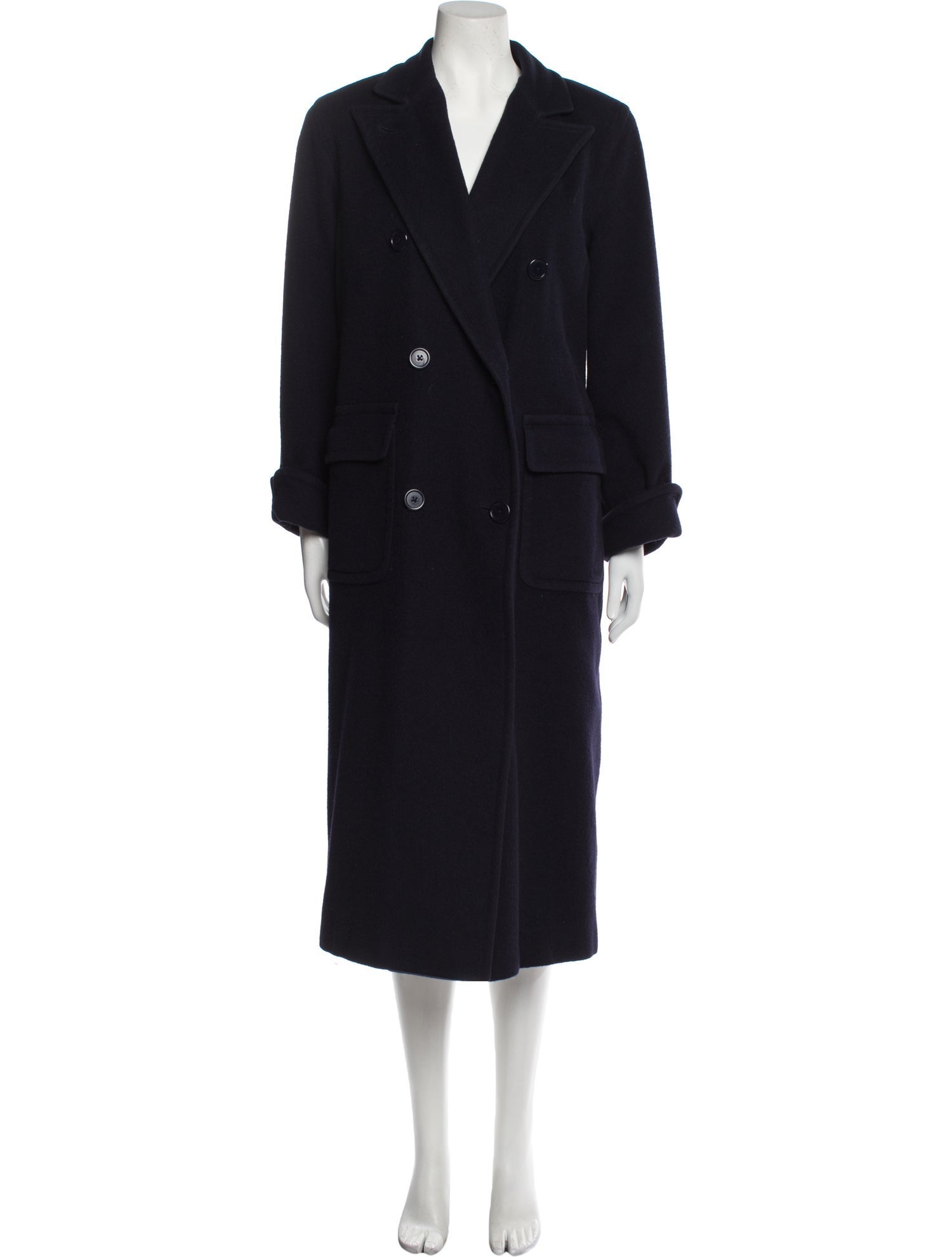 Lauren Ralph Lauren Camel Hair Peacoat - Blue Coats, Clothing ...