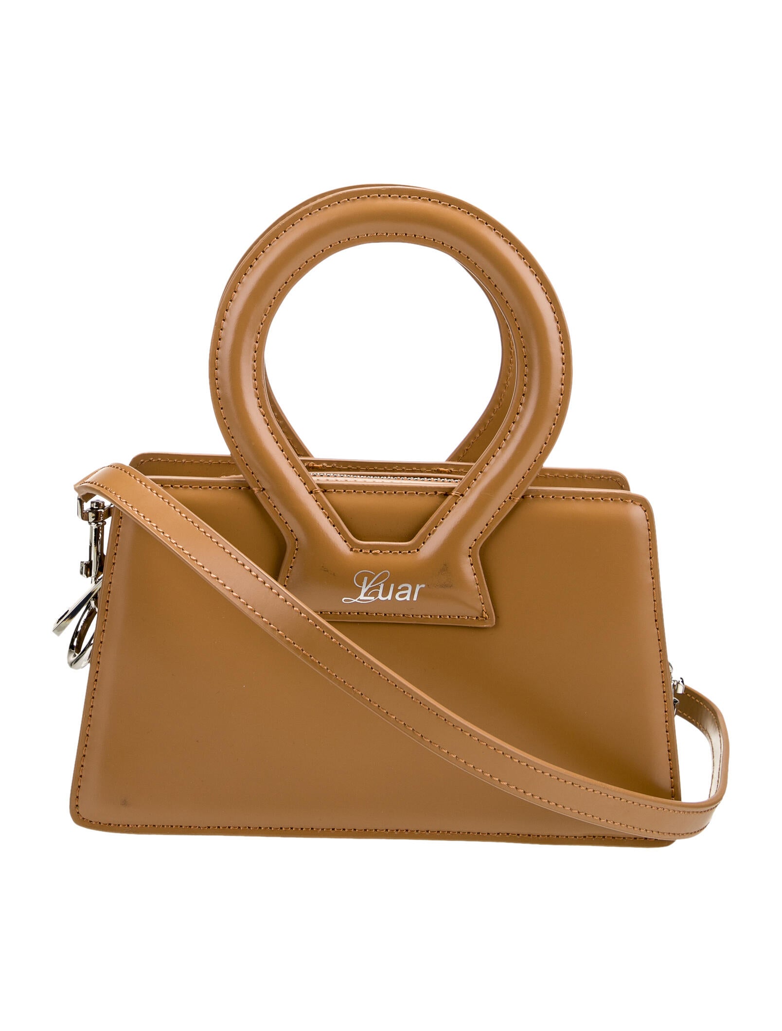 Luar Leather Handle Bag - Brown Handle Bags, Handbags - WLRUA20021 ...