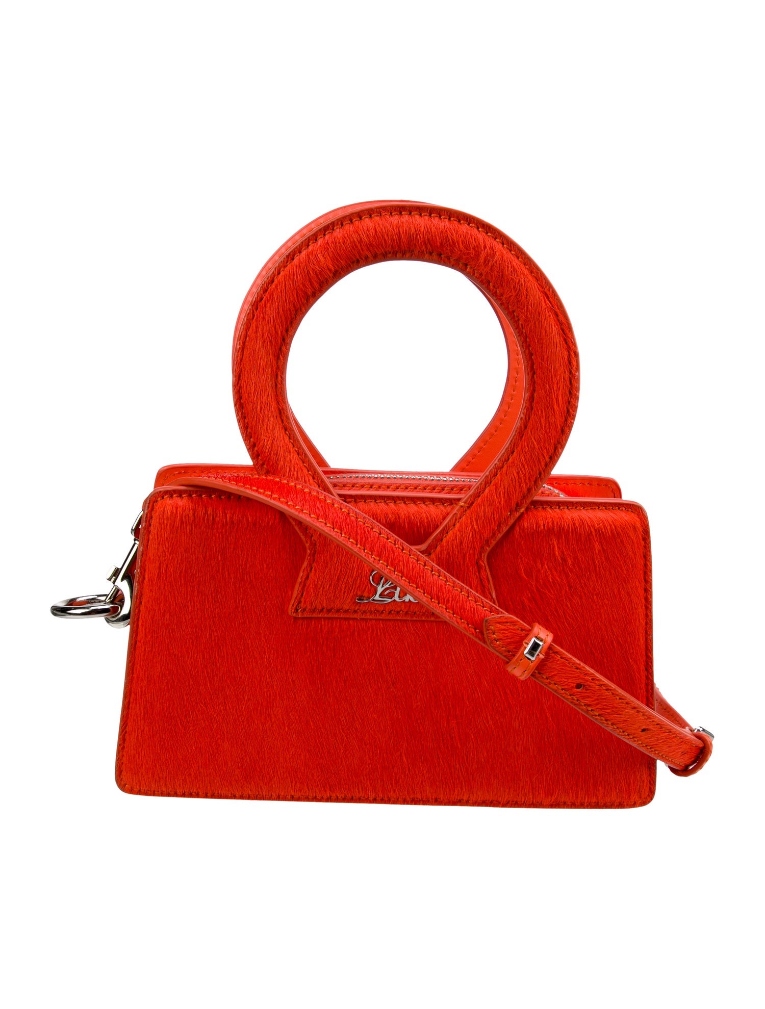 Luar Pony Hair Handle Bag - Orange Handle Bags, Handbags - WLRUA20080 ...
