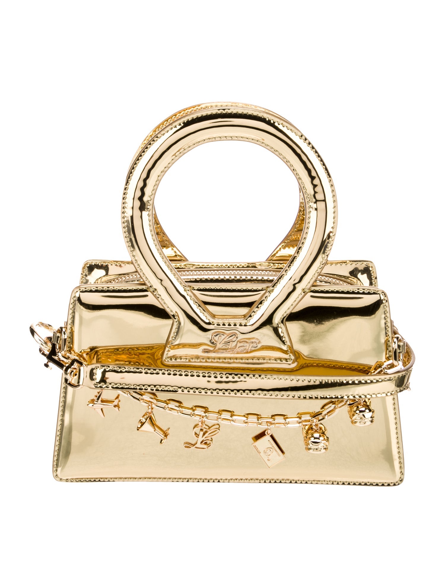 Luar x Amex Patent Leather Ana Bag - Gold Handle Bags, Handbags ...