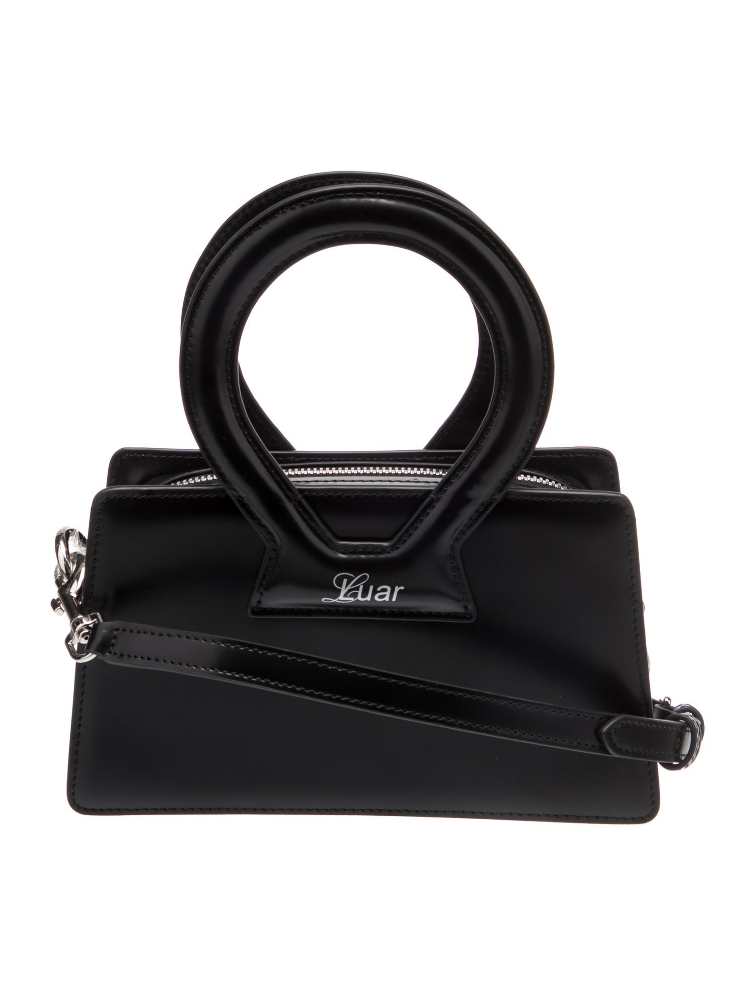 Luar Leather Top Handle Bag - Black Handle Bags, Handbags - WLRUA20117 ...