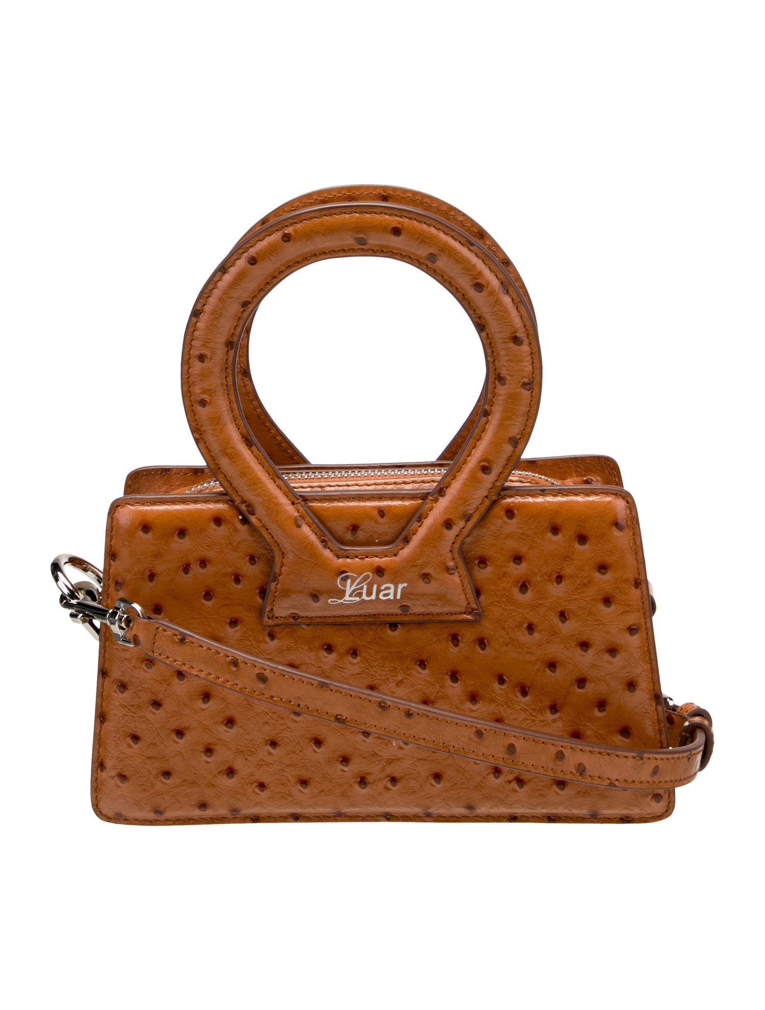 Luar Embossed Leather Shoulder Bag - Brown Crossbody Bags, Handbags ...