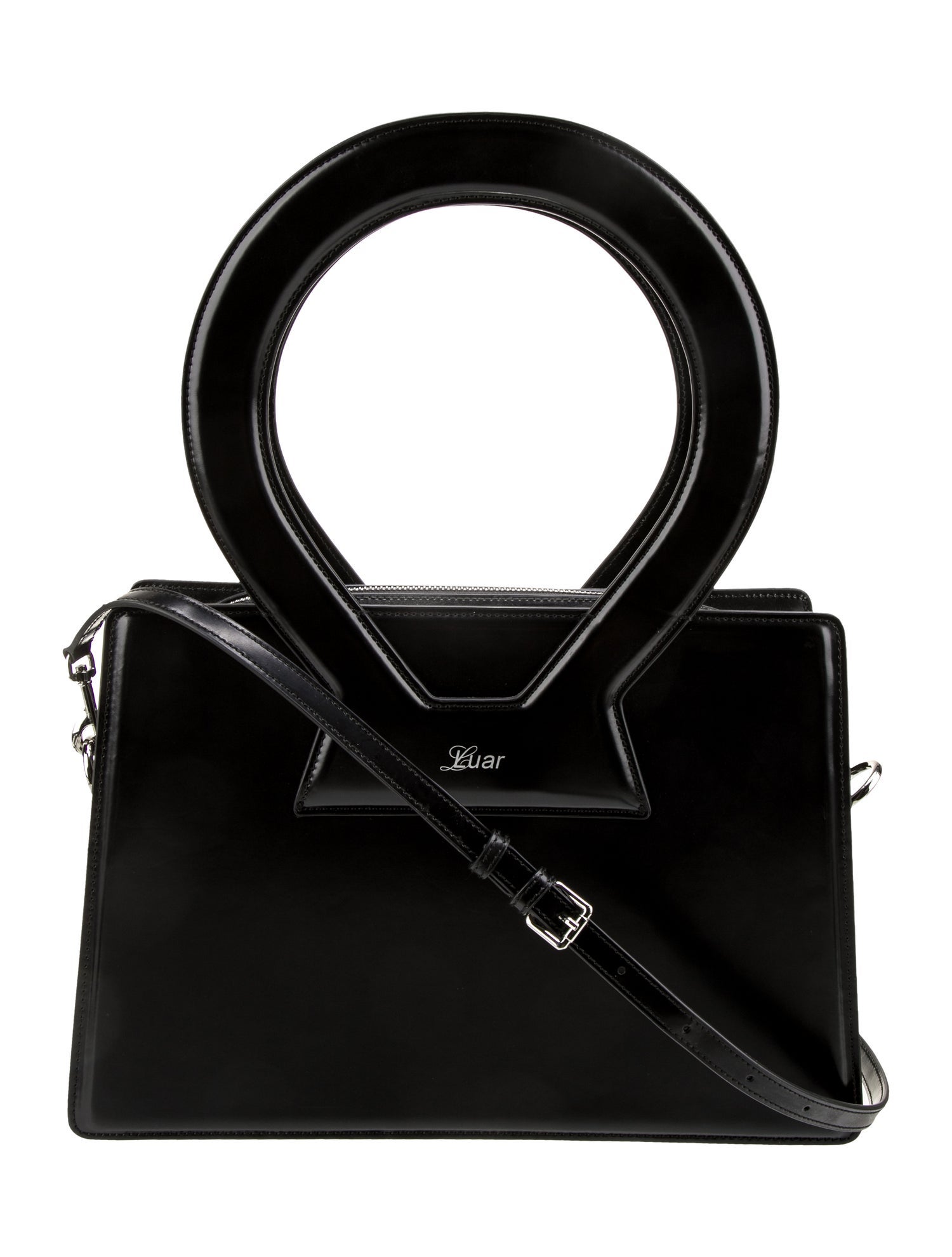 Luar Leather Shoulder Bag - Black Shoulder Bags, Handbags - WLRUA20228 ...