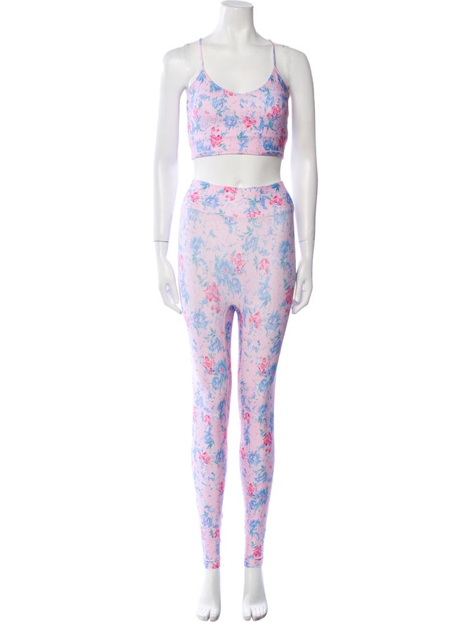 LoveShackFancy x Bandier Printed Set - Pink, 10.75" Rise Suits and Sets ...