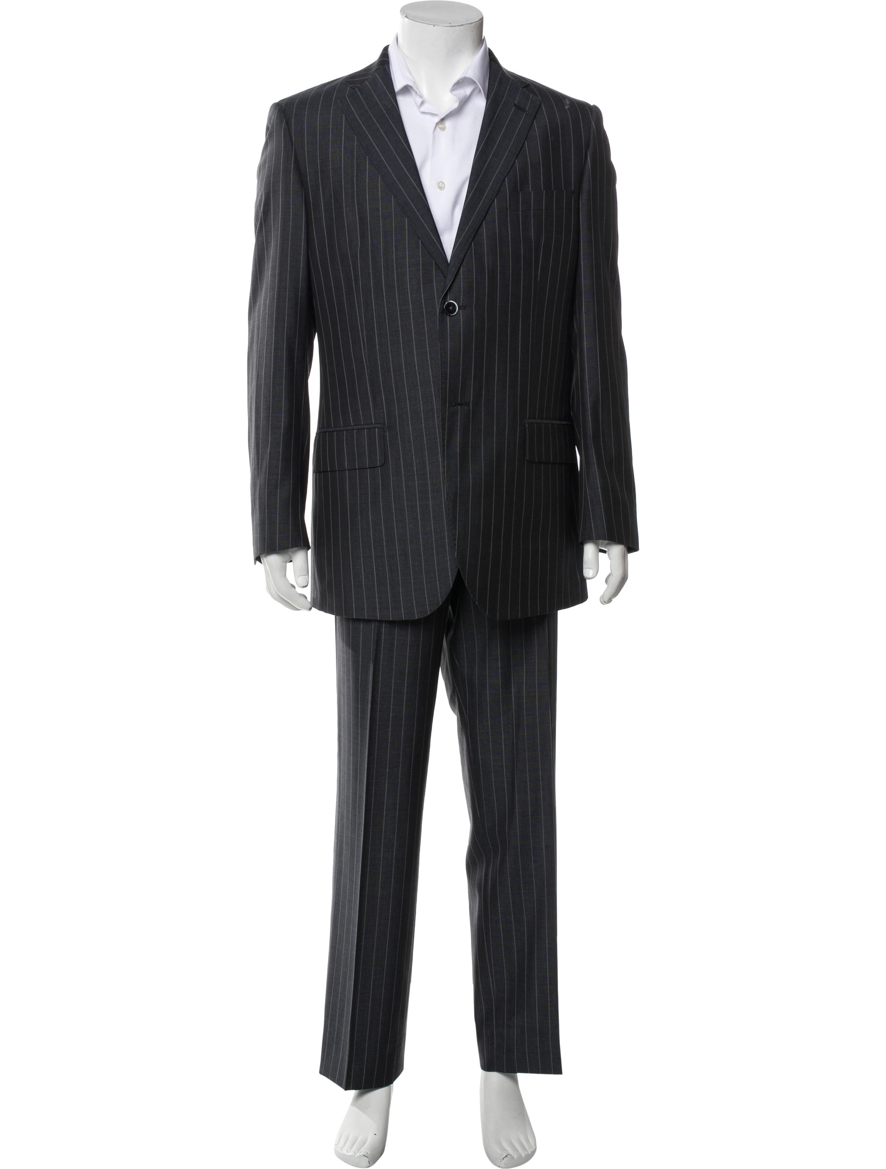 Luigi Bianchi Mantova Virgin Wool Striped Two-Piece Suit - Blue Suiting ...