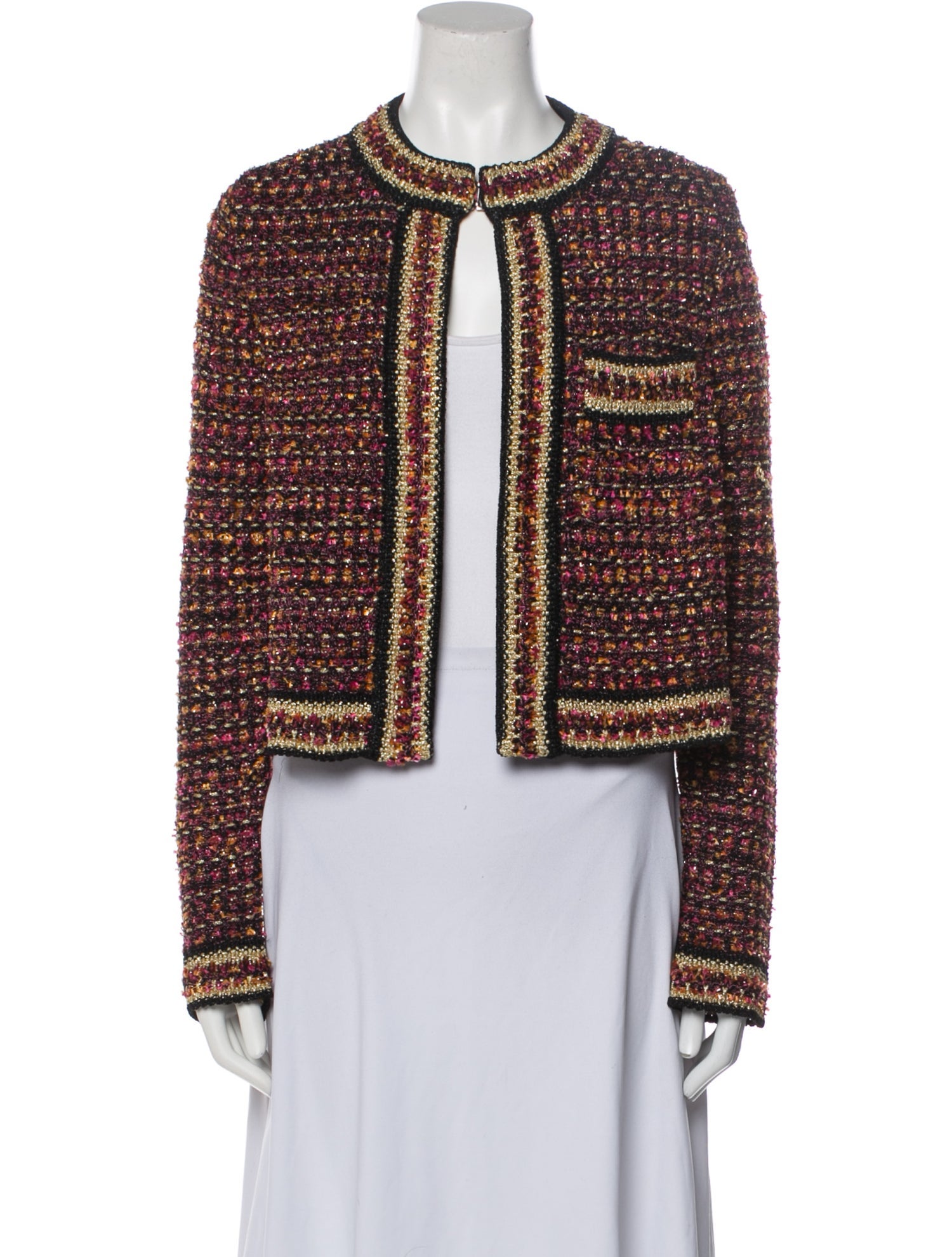 M Missoni Tweed Pattern Evening Jacket - Pink Jackets, Clothing ...