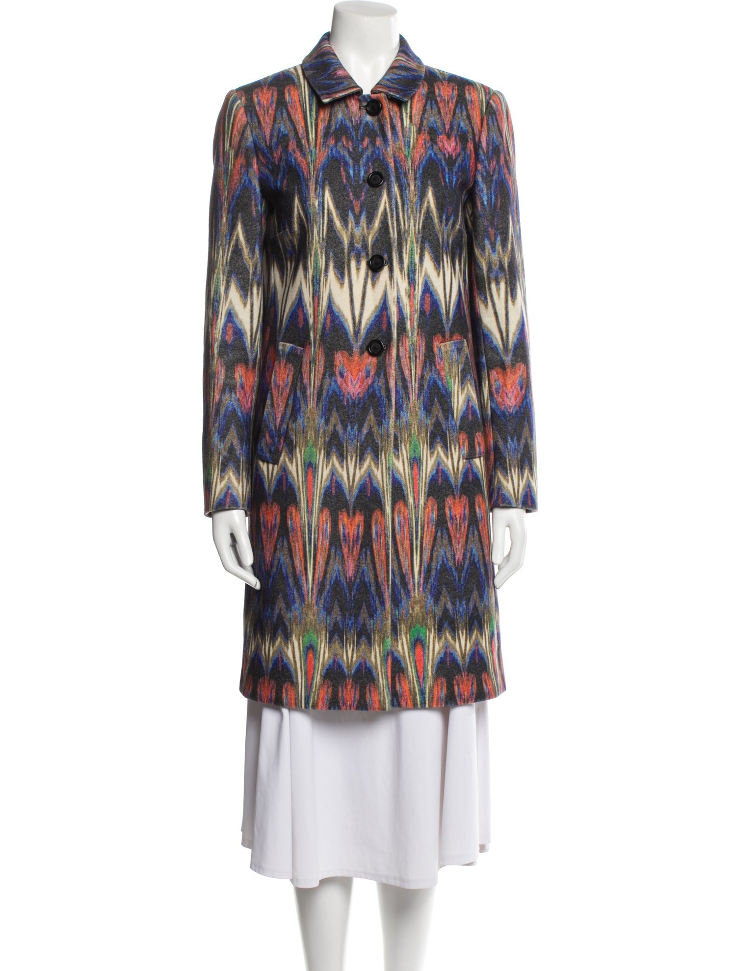 M Missoni Virgin Wool Printed Jacket - Blue Jackets, Clothing ...