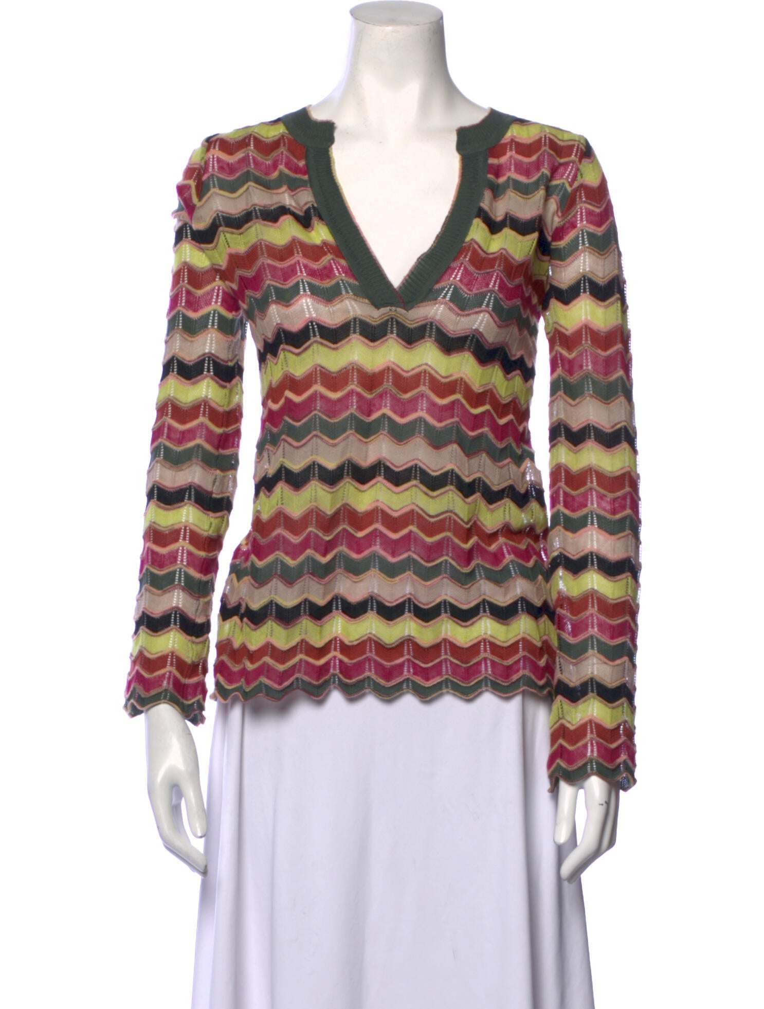 M Missoni Jacquard Patterned Top - Black Tops, Clothing - WM438805 ...