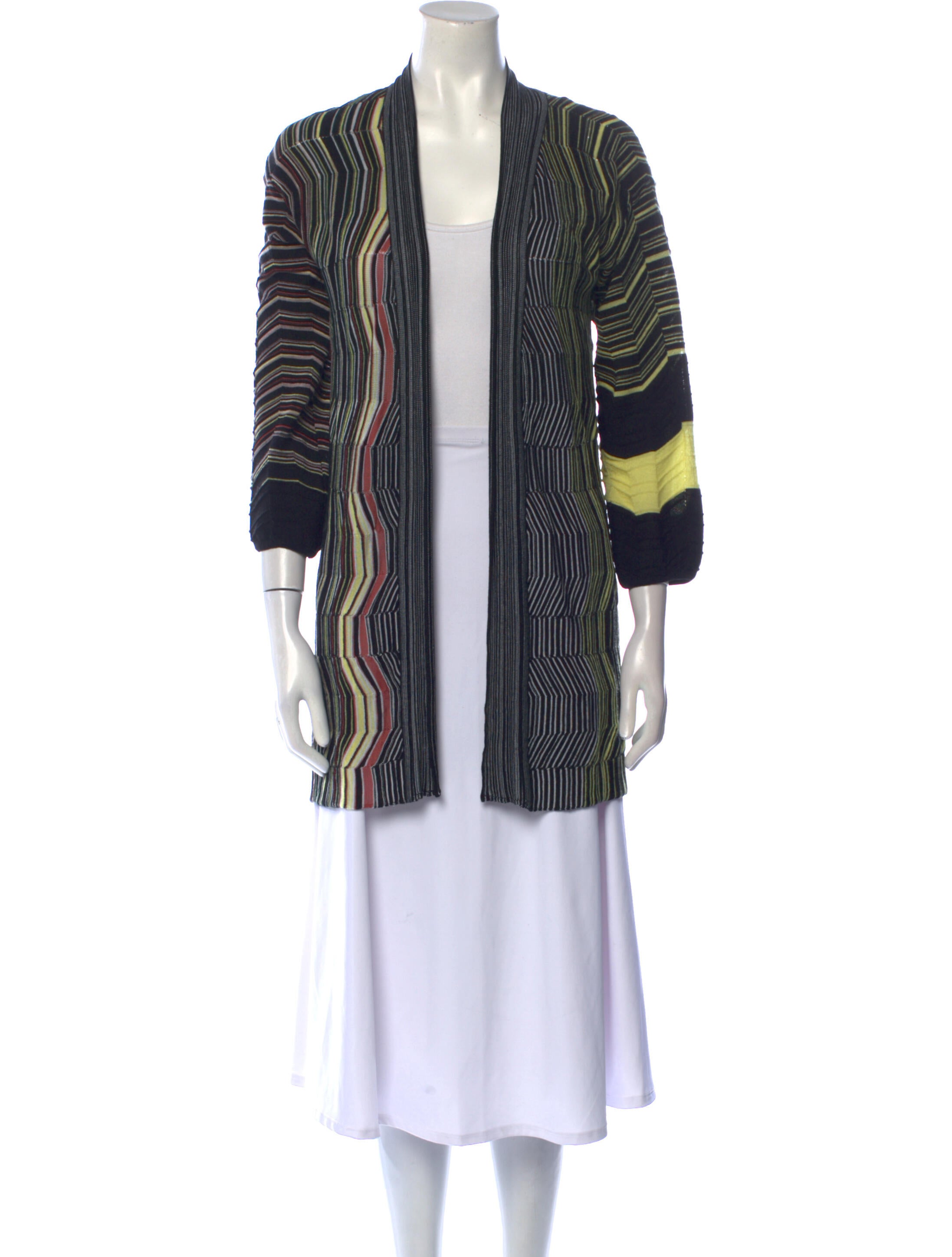 M Missoni Merino Wool Striped Sweater - Black Knitwear, Clothing ...