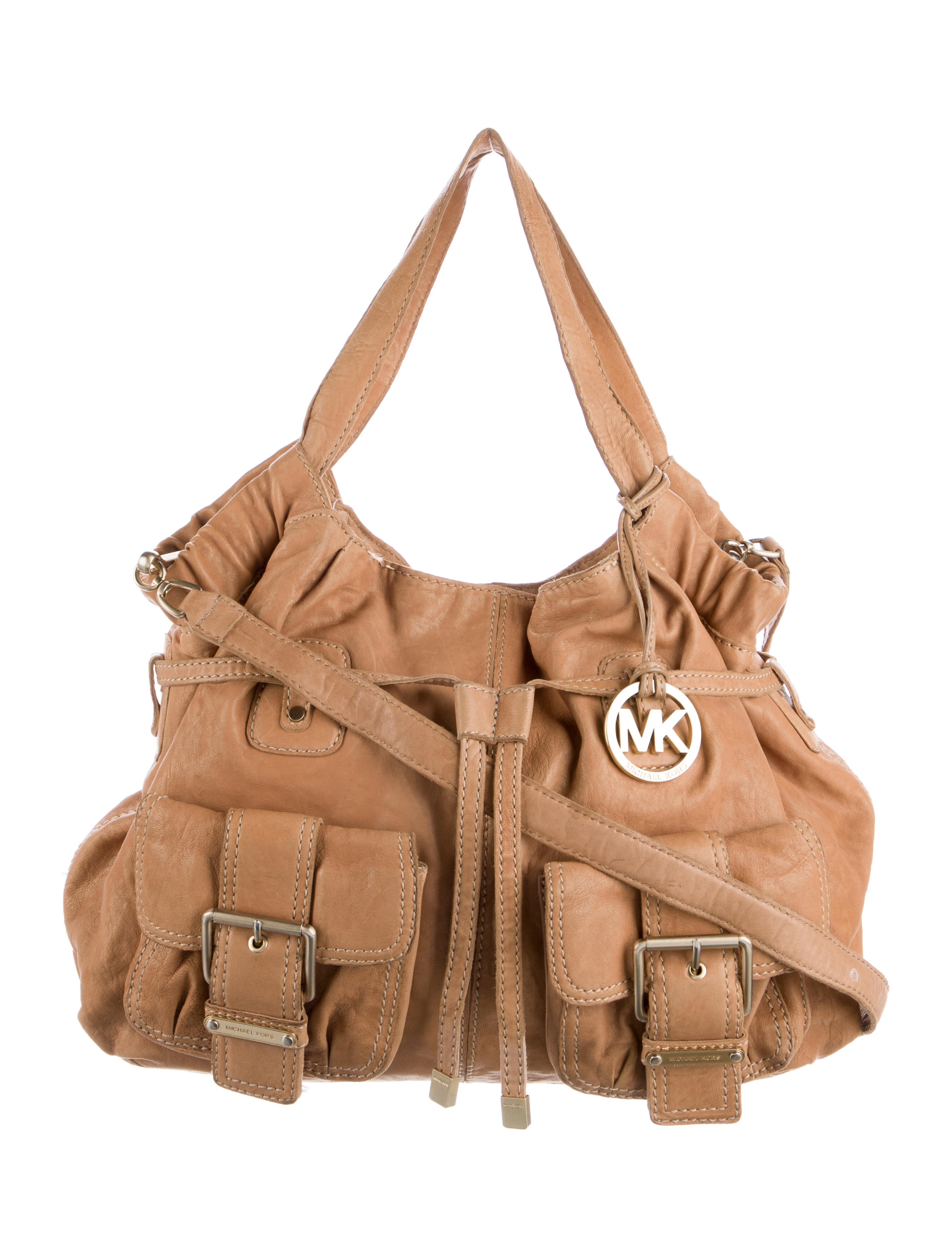 Michael Michael Kors Leather Hobo Bag - Brown Hobos, Handbags ...