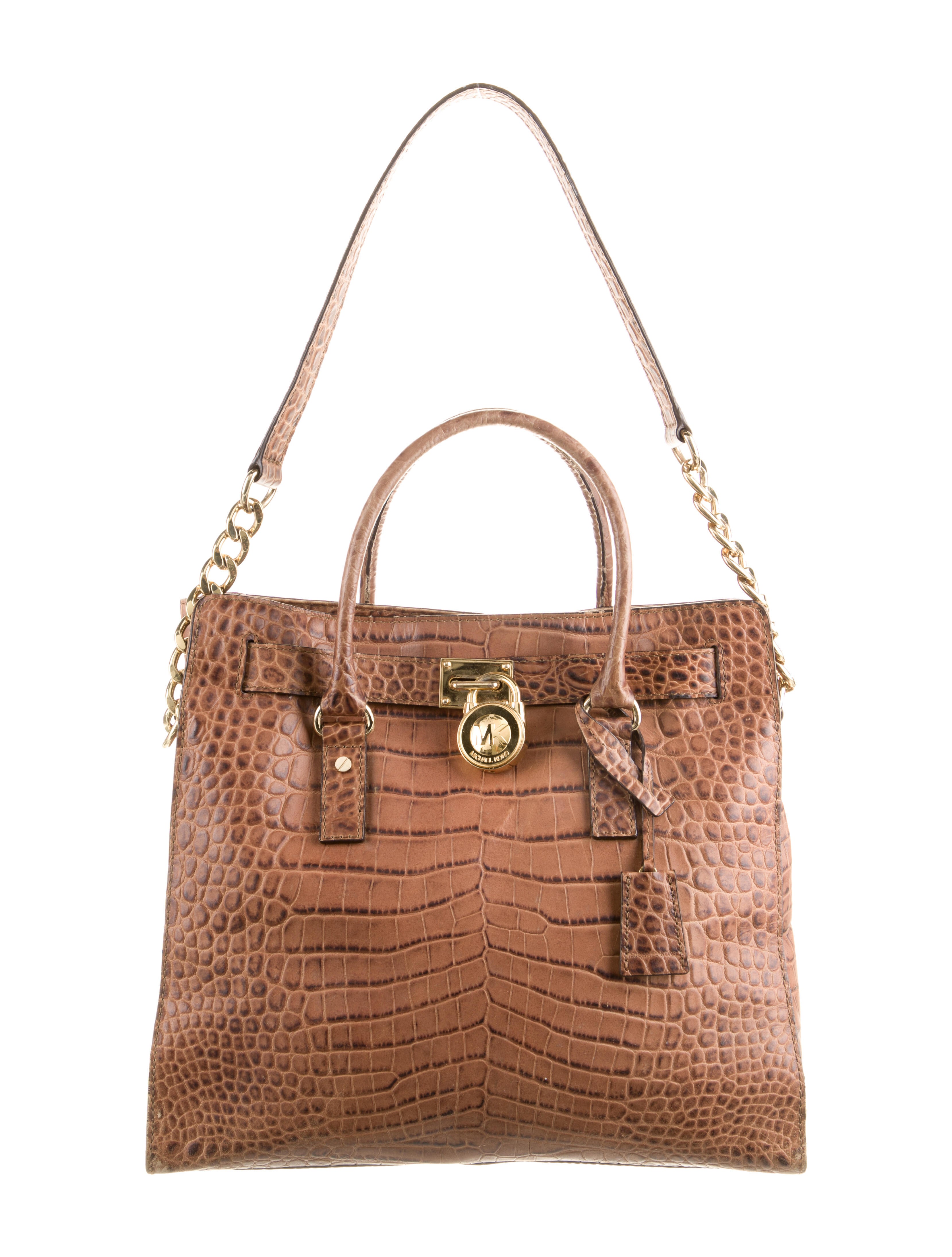 Michael Michael Kors Embossed Leather Tote Bag - Brown Totes, Handbags ...