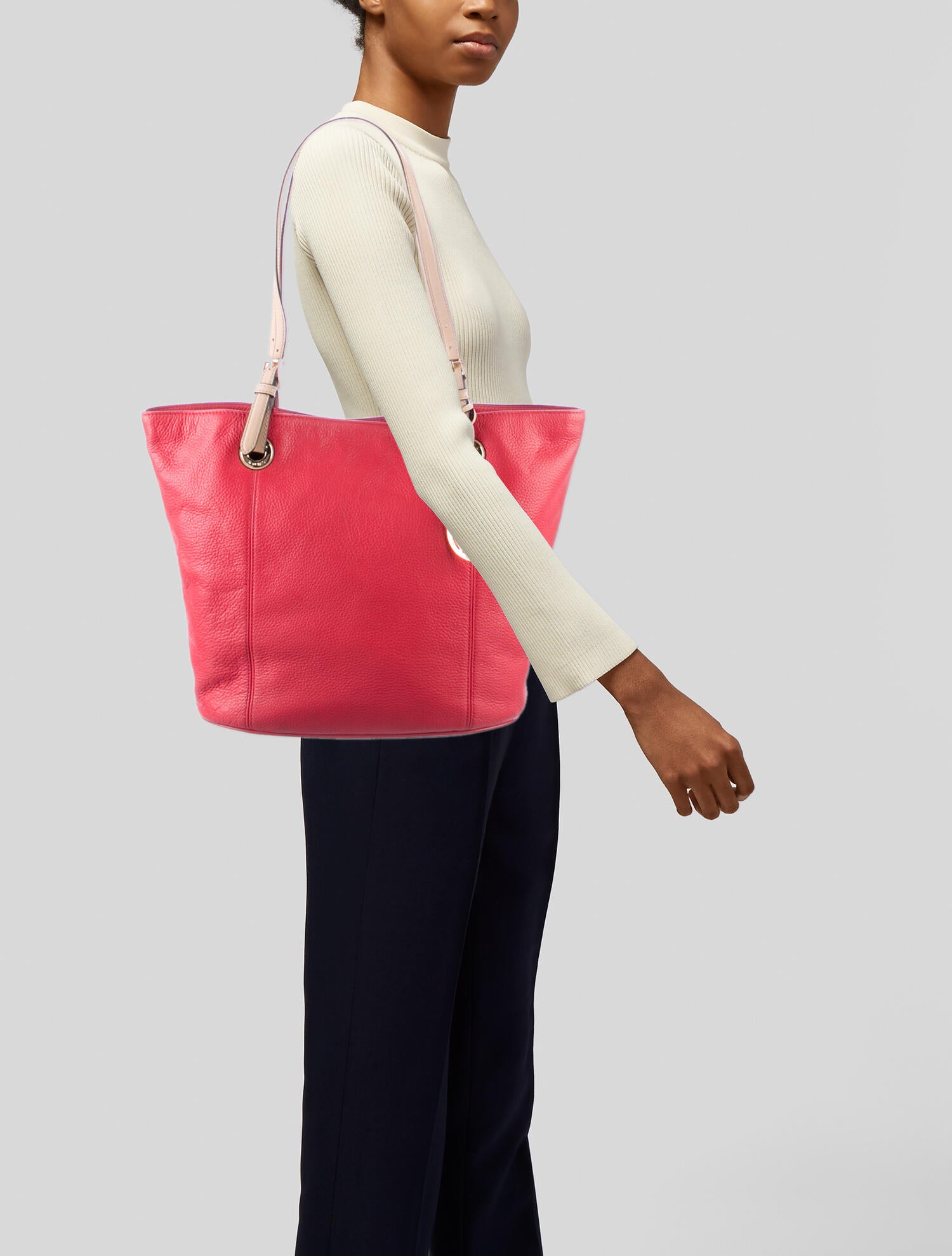 Michael Michael Kors Pebbled Leather Tote - Pink Totes, Handbags ...