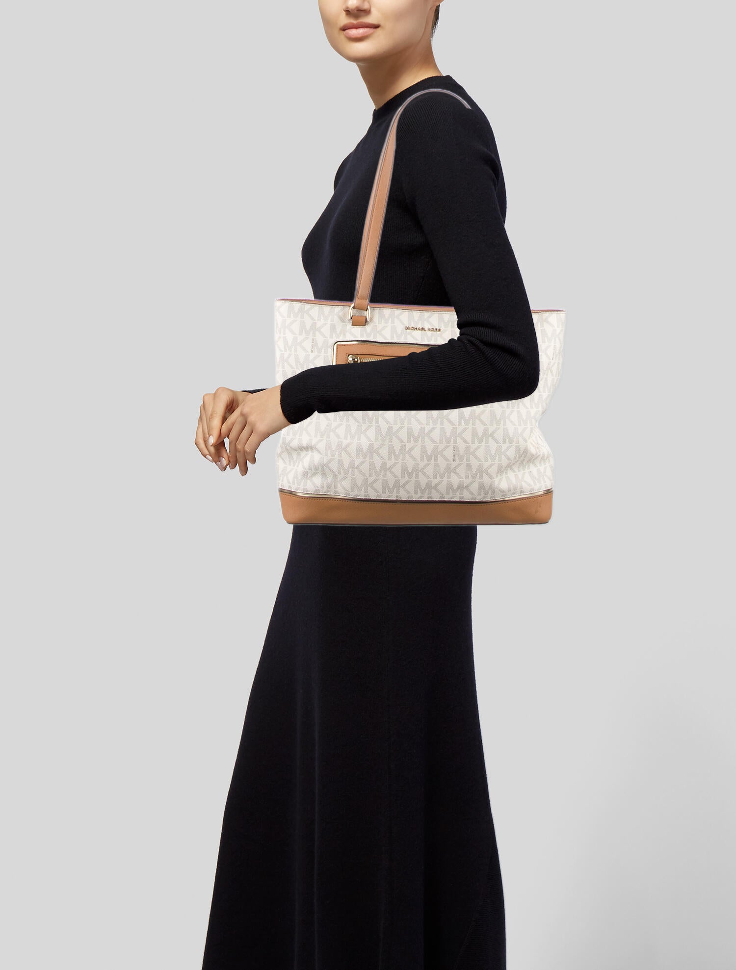 Michael Michael Kors Monogram Coated Canvas Tote - Neutrals Totes ...