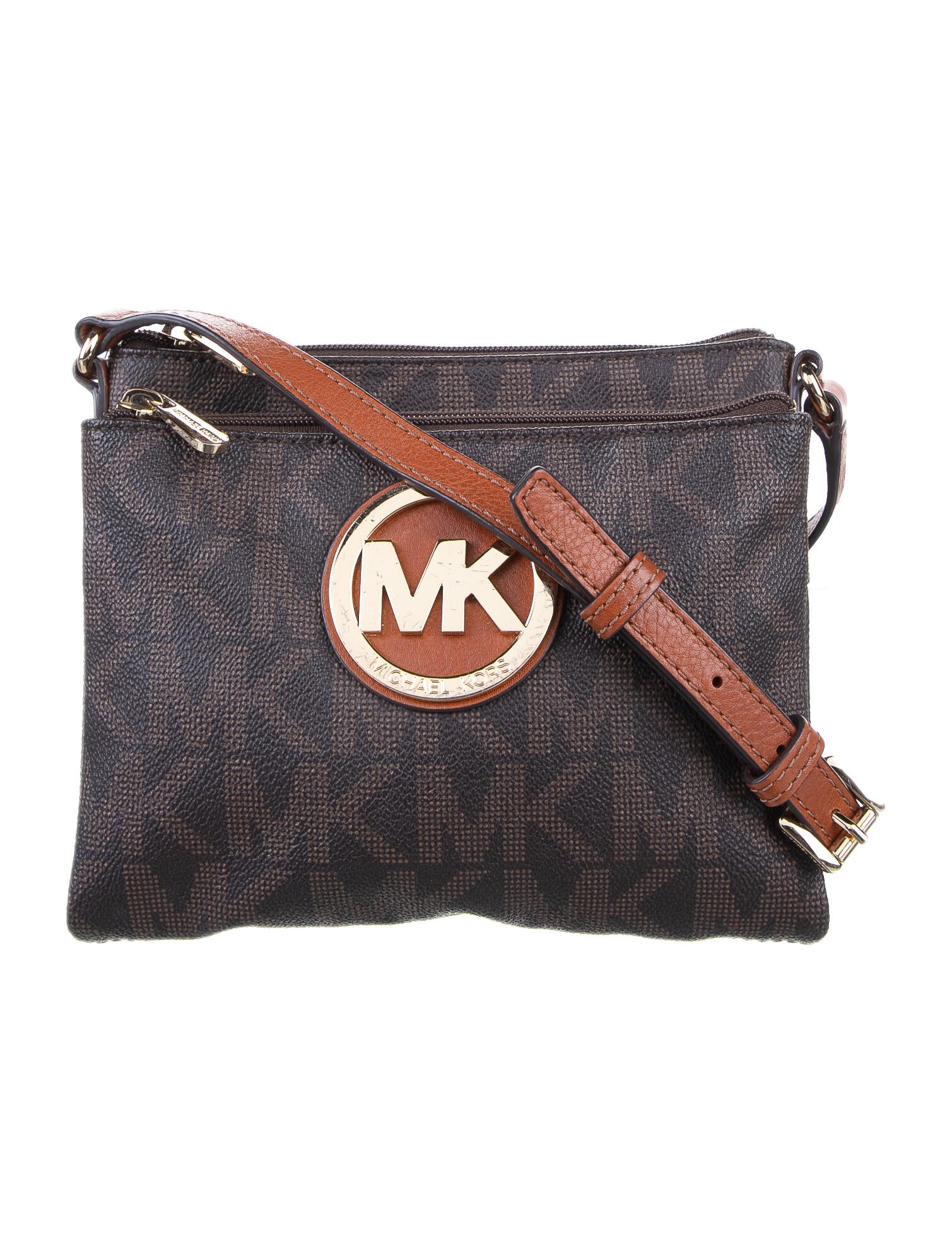 Michael Michael Kors Logo Crossbody Bag - Brown Crossbody Bags ...