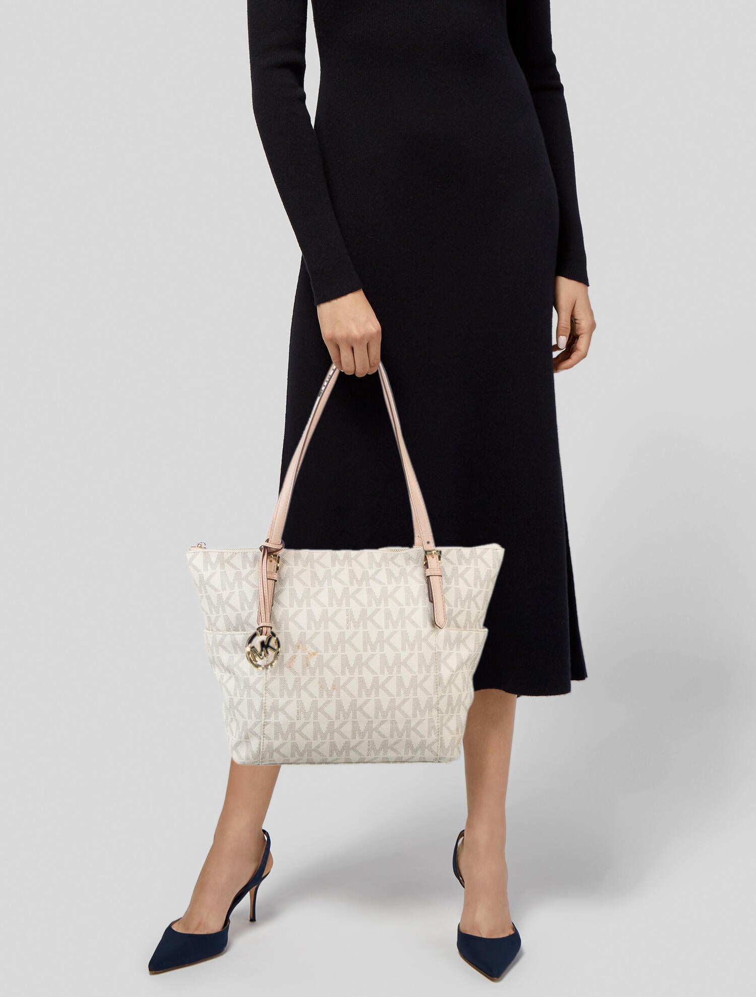 Michael Michael Kors Coated Canvas Monogram Tote - Neutrals Totes ...