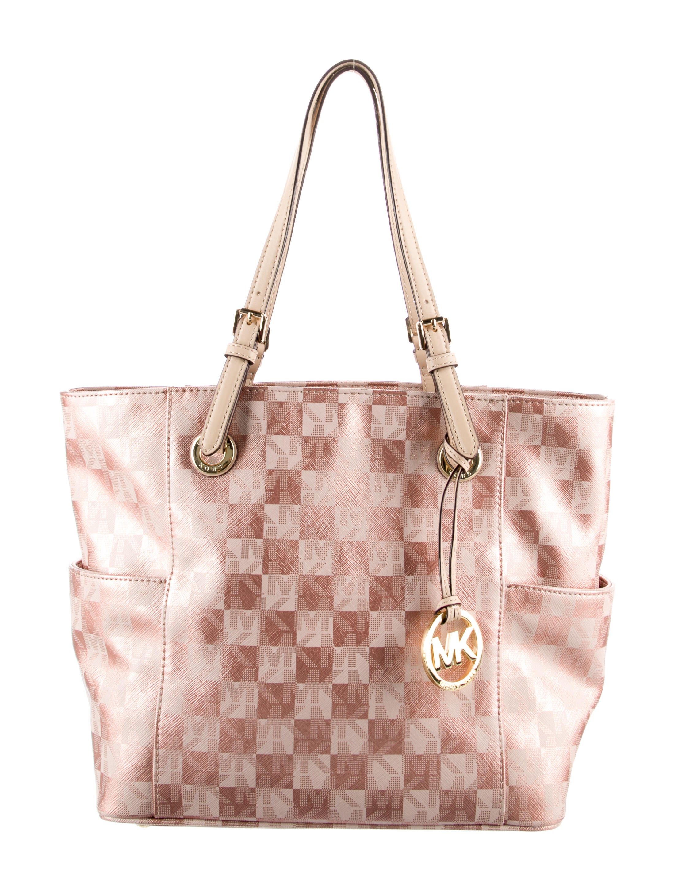 Michael Michael Kors Metallic Monogrammed Tote - Metallic Totes ...
