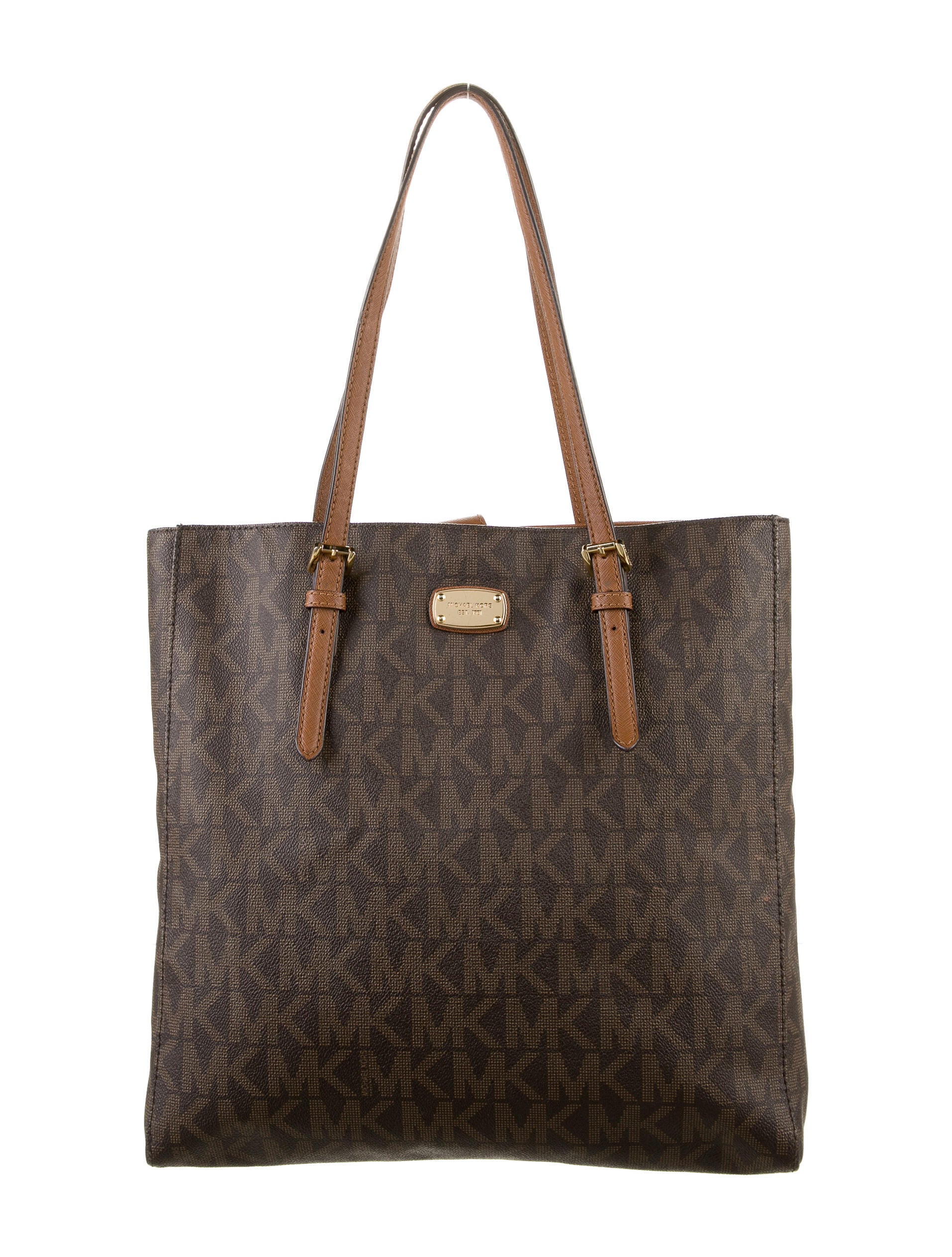 Michael Michael Kors Leather Trimmed Tote Bag - Brown Totes, Handbags ...