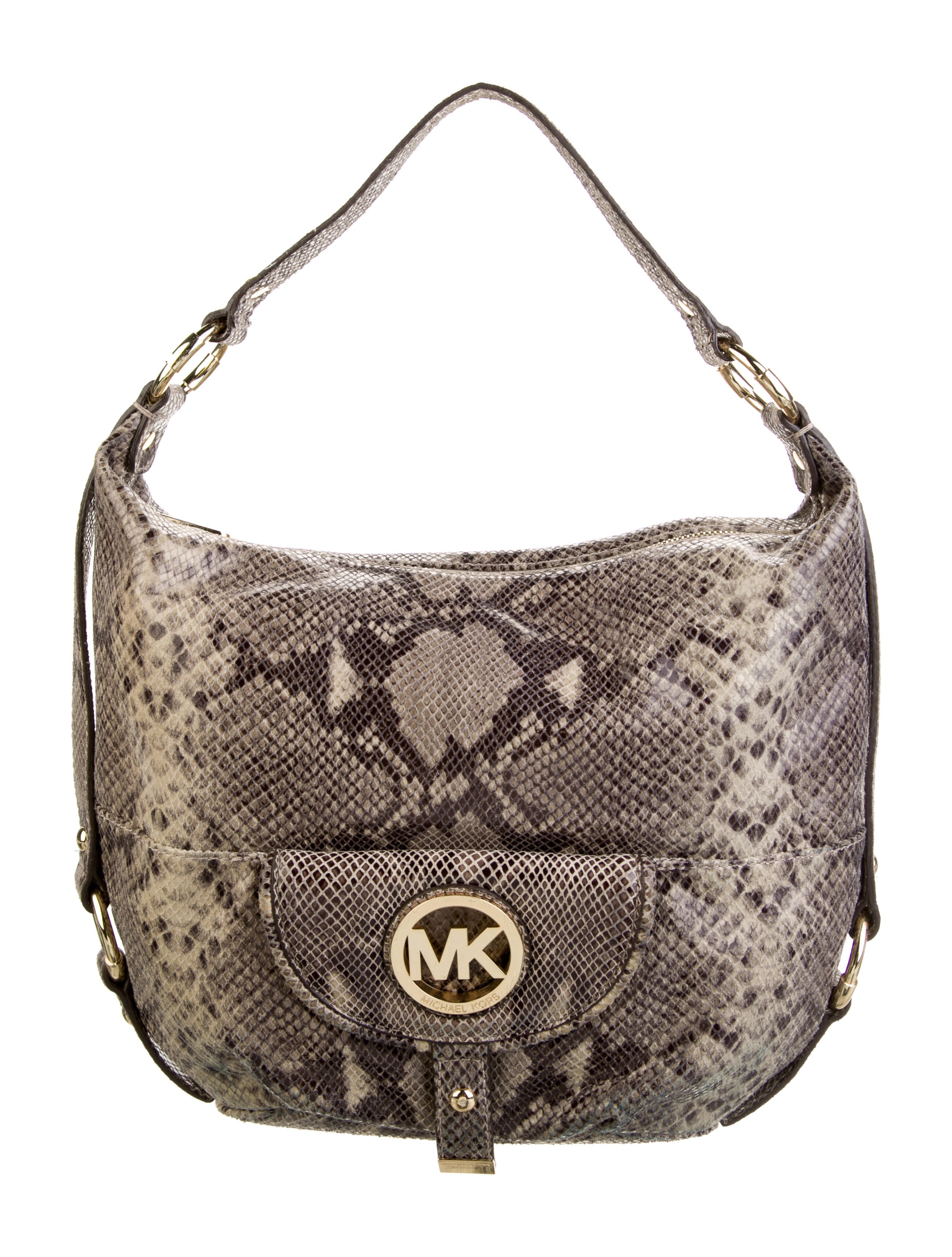 Michael Michael Kors Embossed Leather Hobo Bag - Green Hobos, Handbags ...