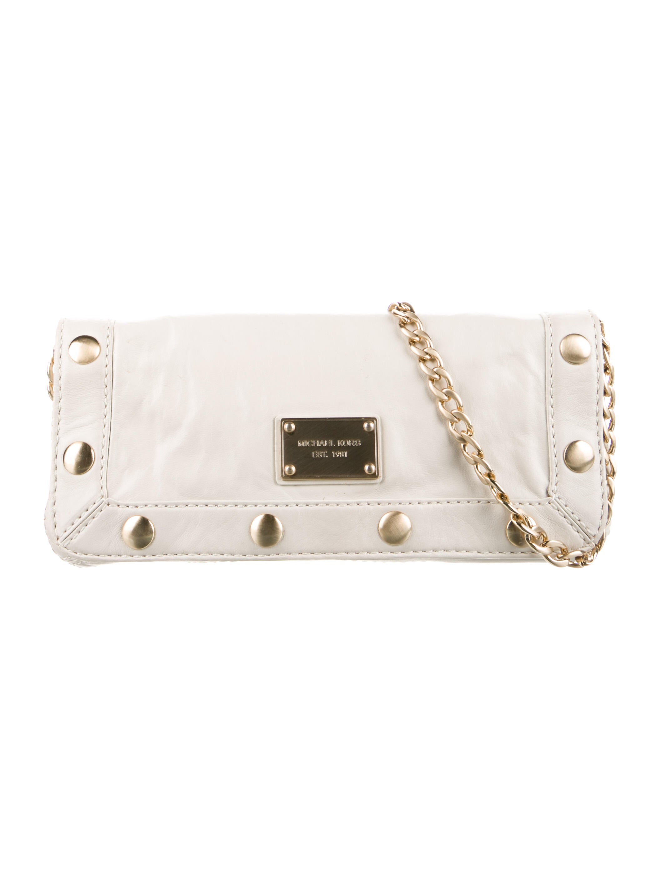 Michael Michael Kors Leather Chain-Link Shoulder Bag - Neutrals ...