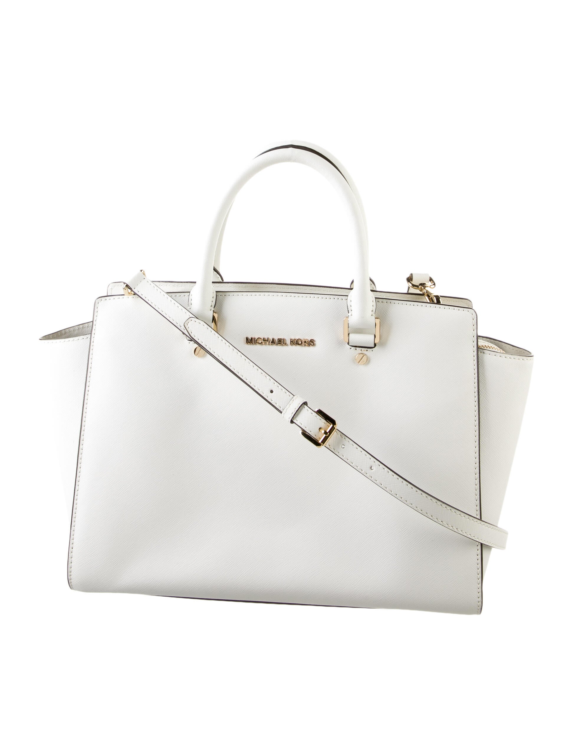 Michael Michael Kors Saffiano Leather Tote - White Totes, Handbags ...