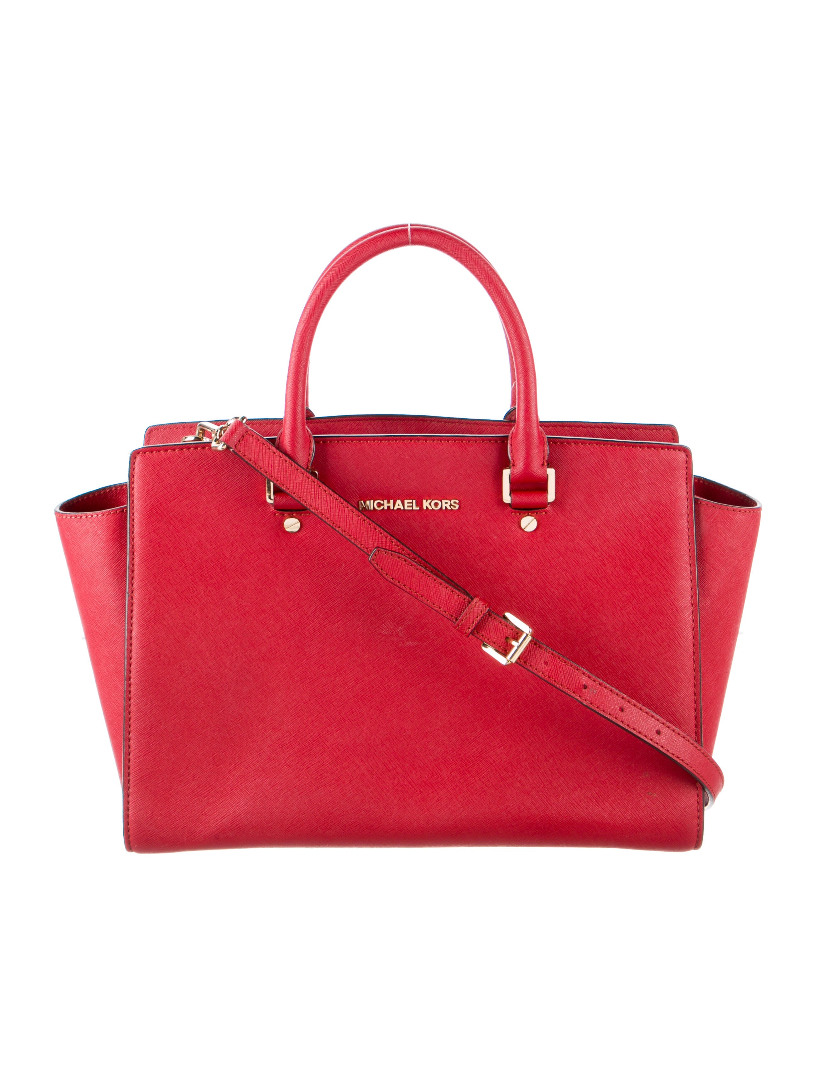 Michael Michael Kors Saffiano Leather Tote - Red Totes, Handbags ...