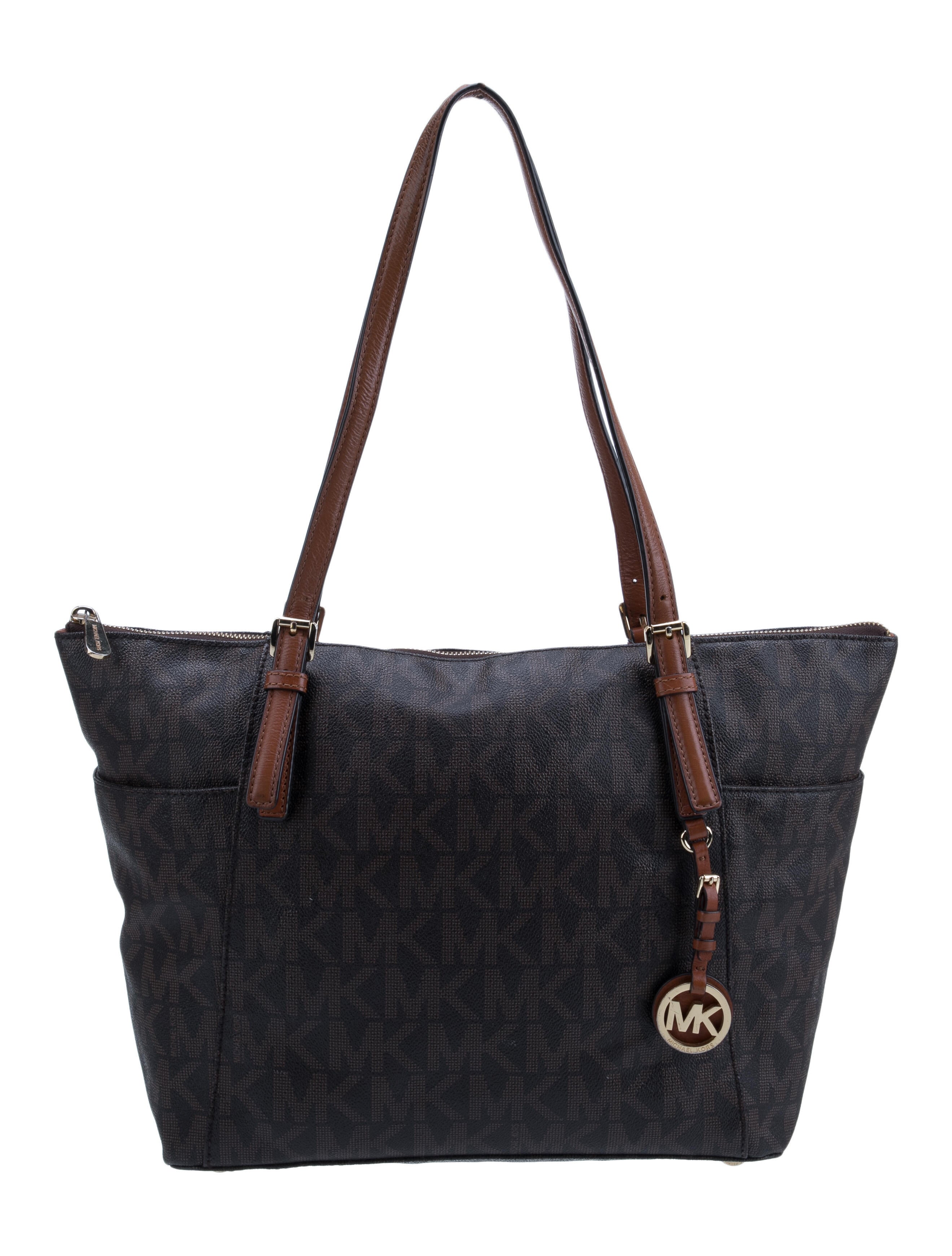 Michael Michael Kors Leather Trimmed Tote Bag - Brown Totes, Handbags ...