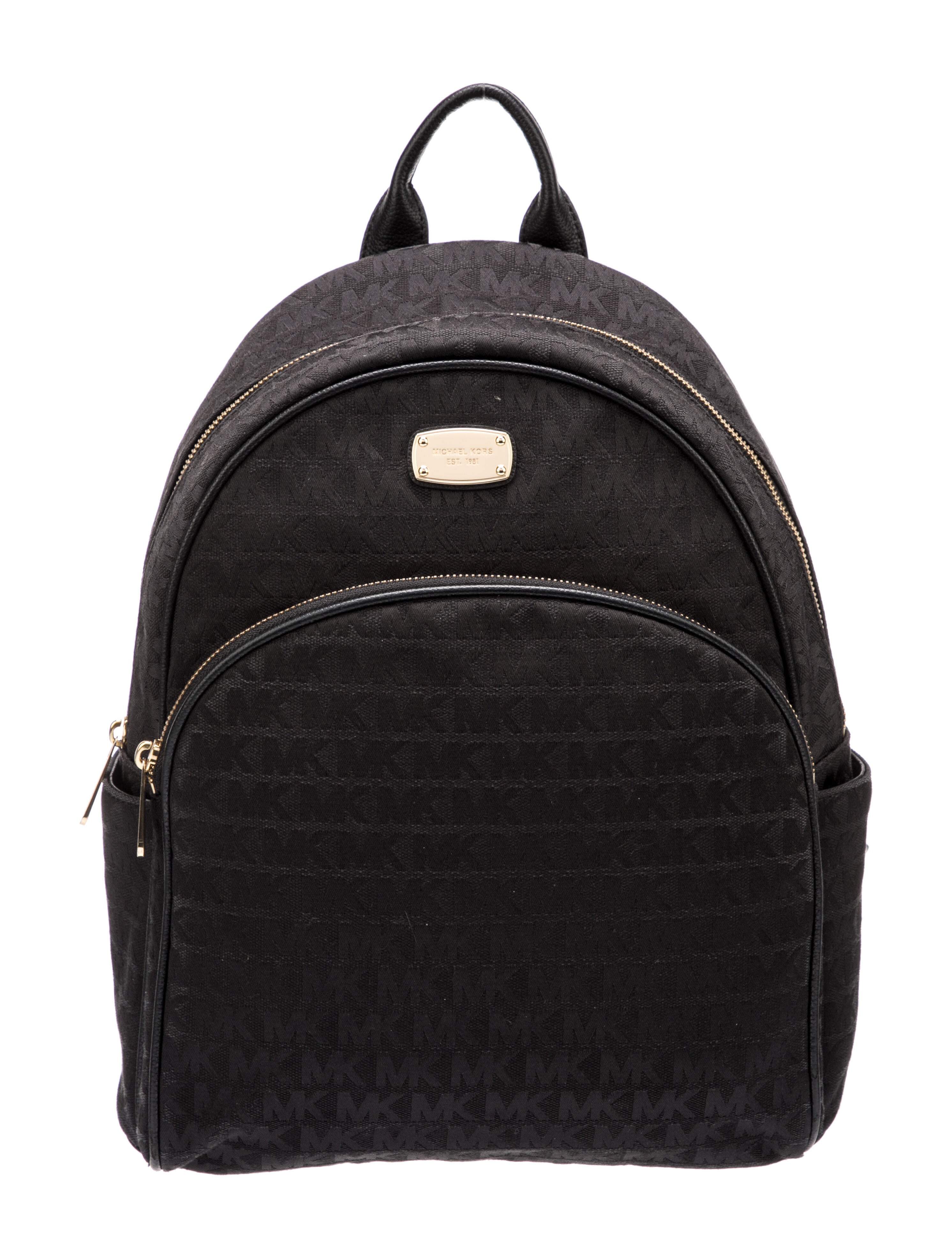 Michael Michael Kors Monogram Rhea Slim Backpack - Black Backpacks ...