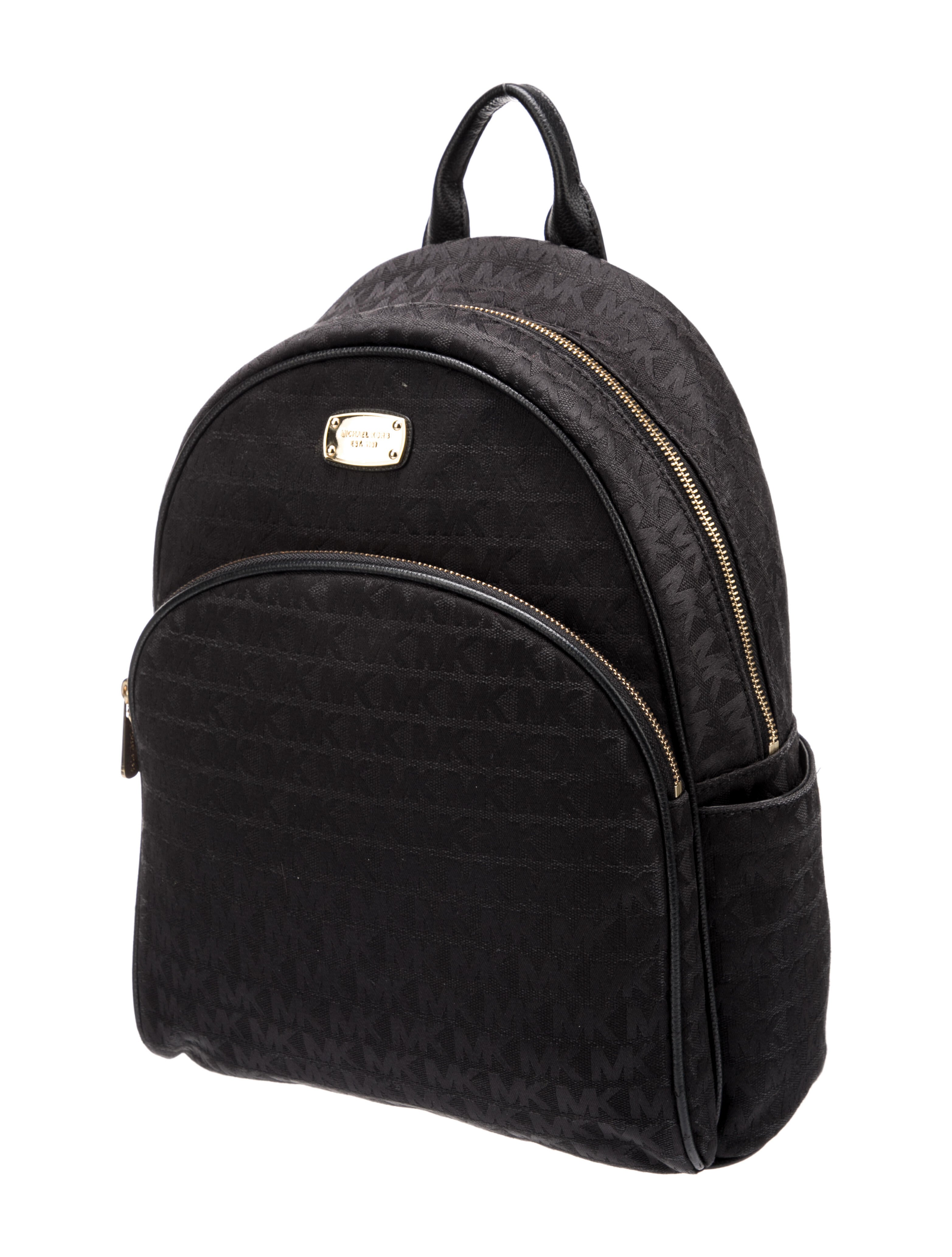 Michael Michael Kors Monogram Rhea Slim Backpack - Black Backpacks ...