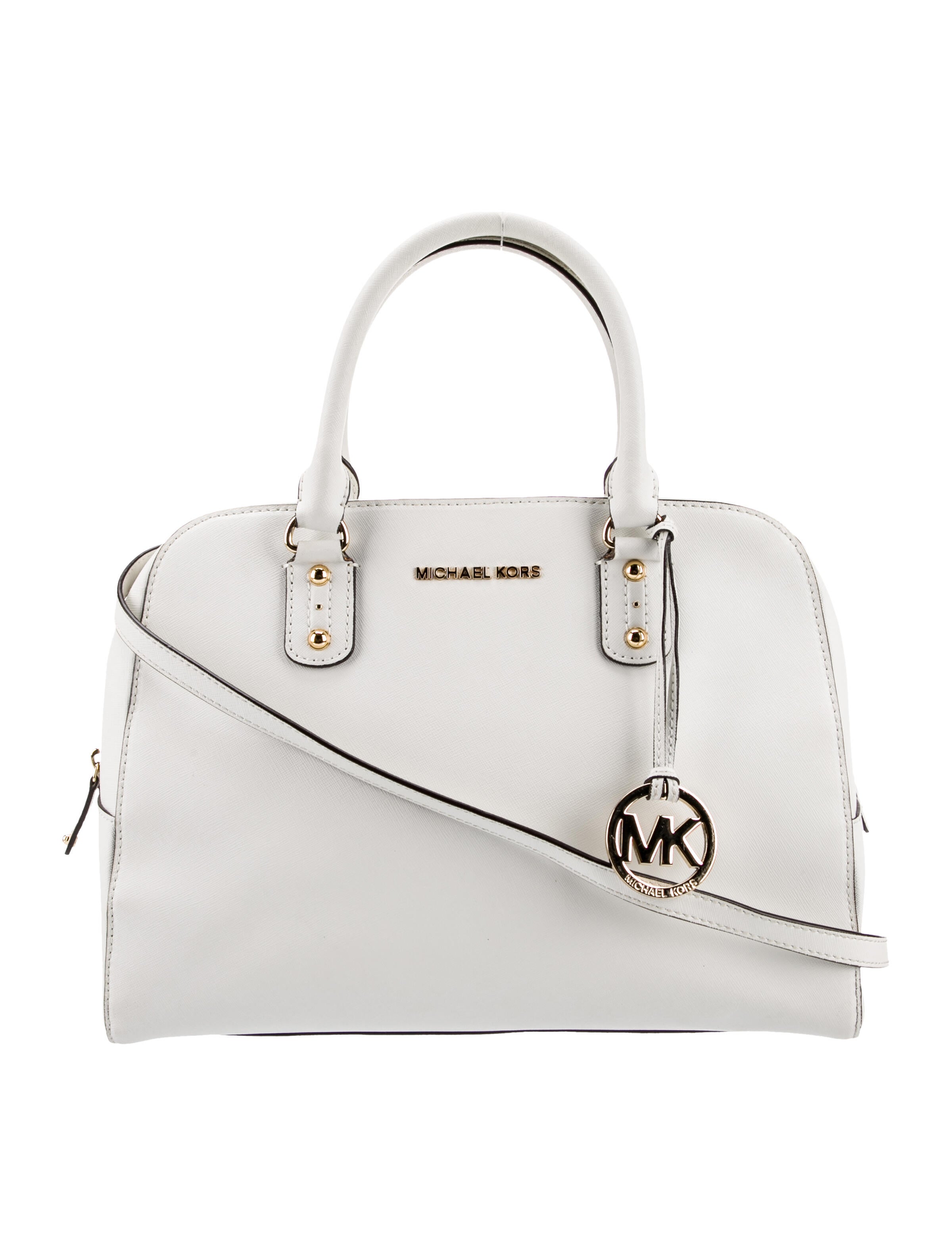 Michael Michael Kors Leather Handle Bag - White Handle Bags, Handbags ...