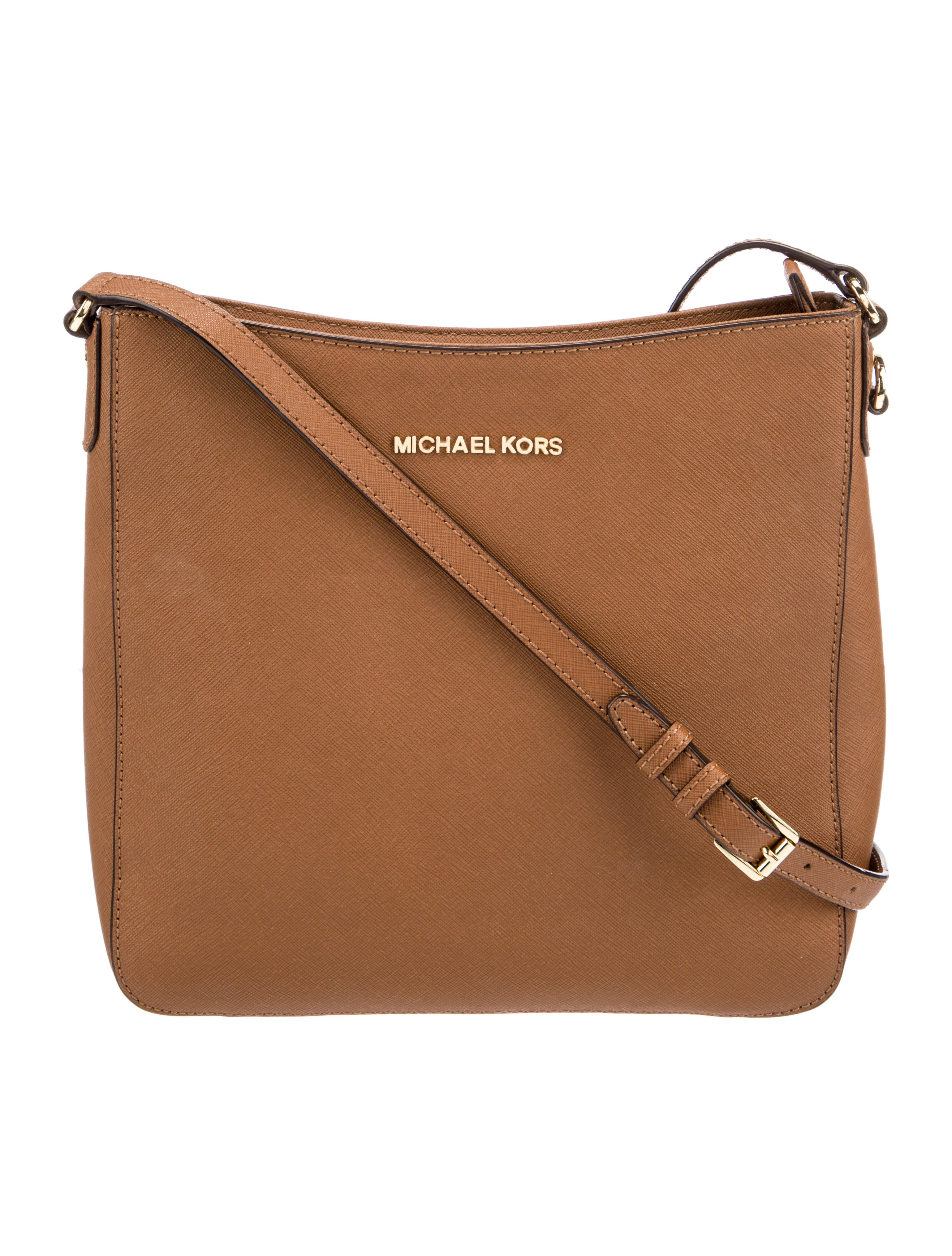 Michael Michael Kors Leather Crossbody Bag - Brown Crossbody Bags, Handbags - WM5153521 | The ...