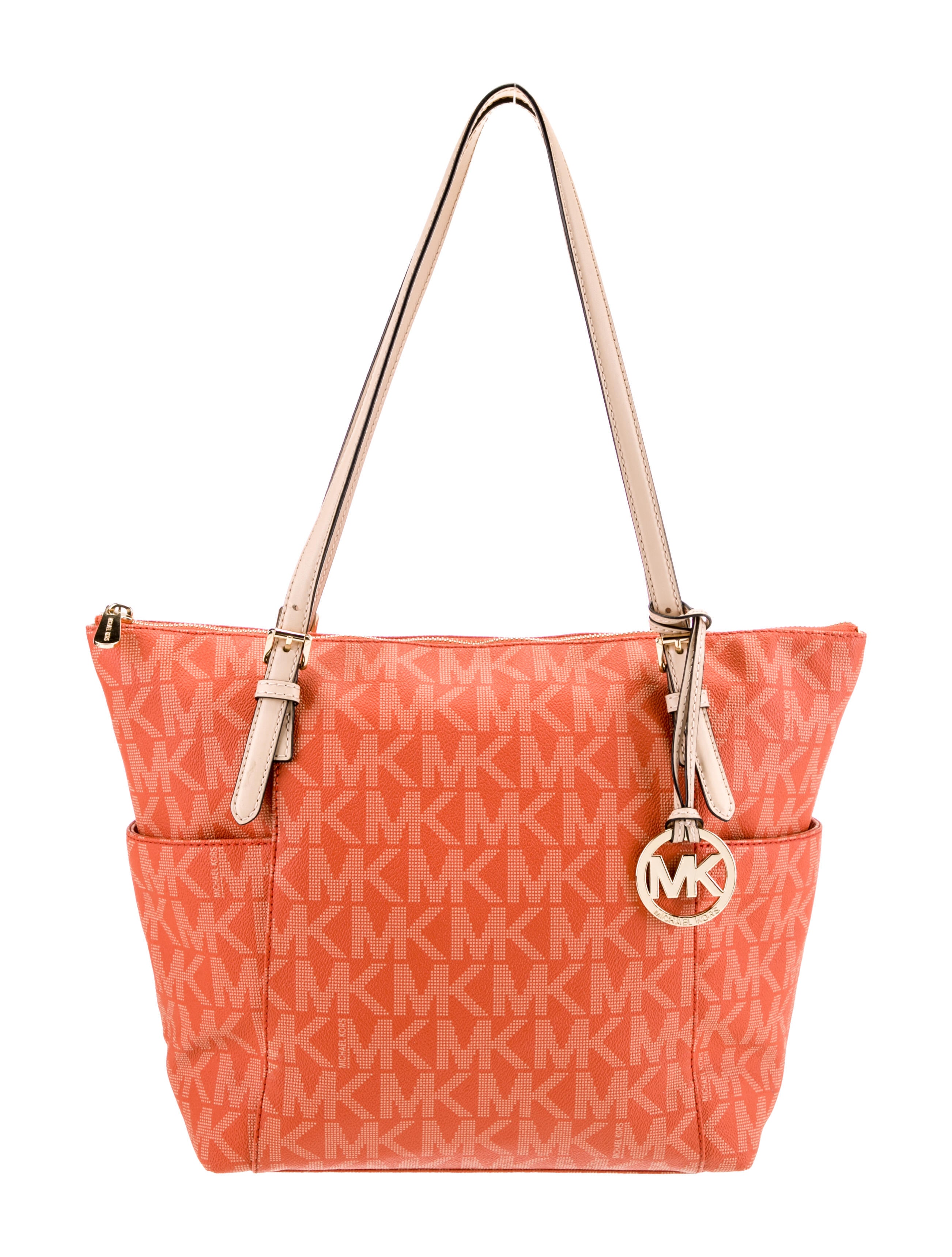 Michael Michael Kors Coated Canvas Tote Bag - Orange Totes, Handbags ...