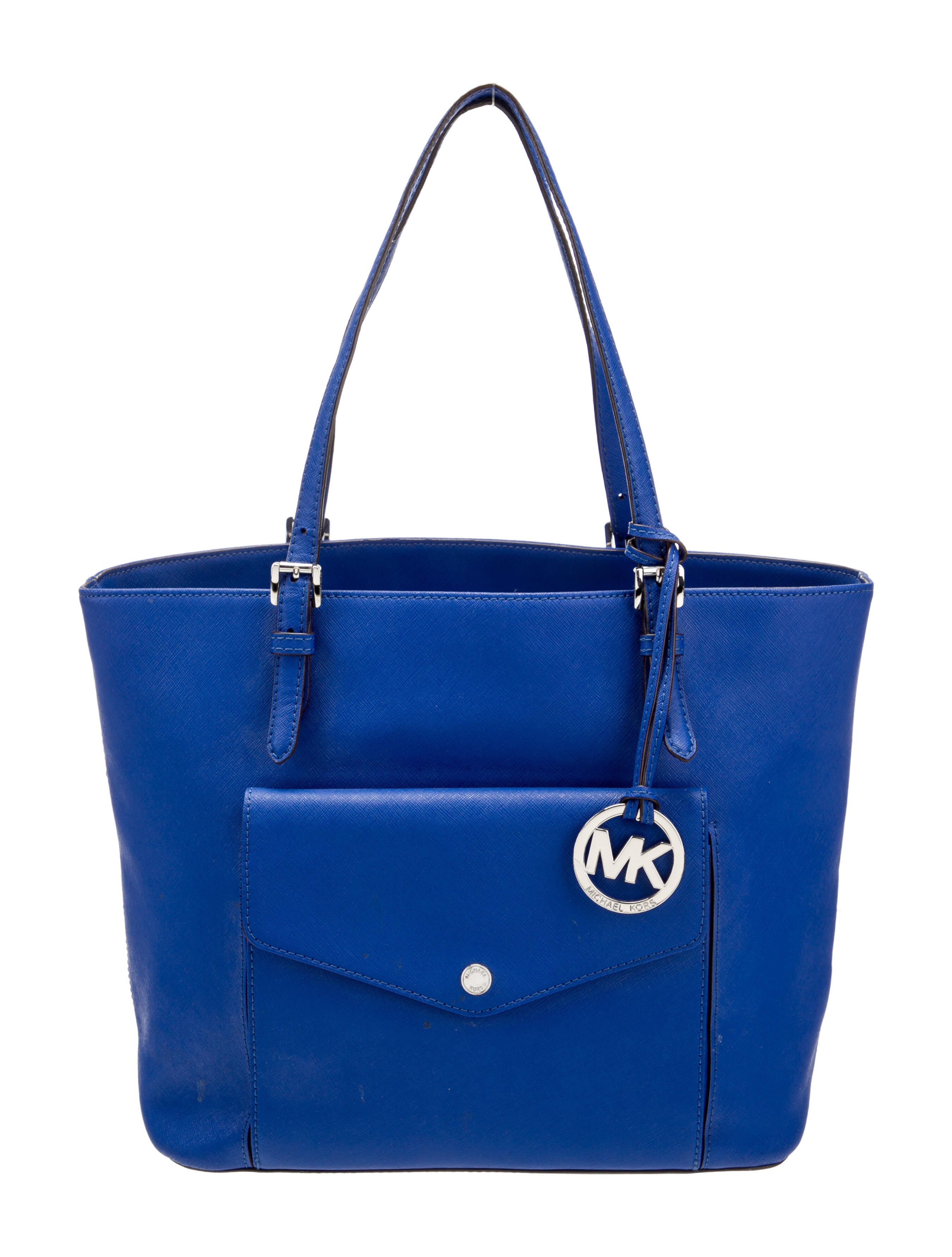 Michael Michael Kors Saffiano Leather Tote Bag - Blue Totes, Handbags ...