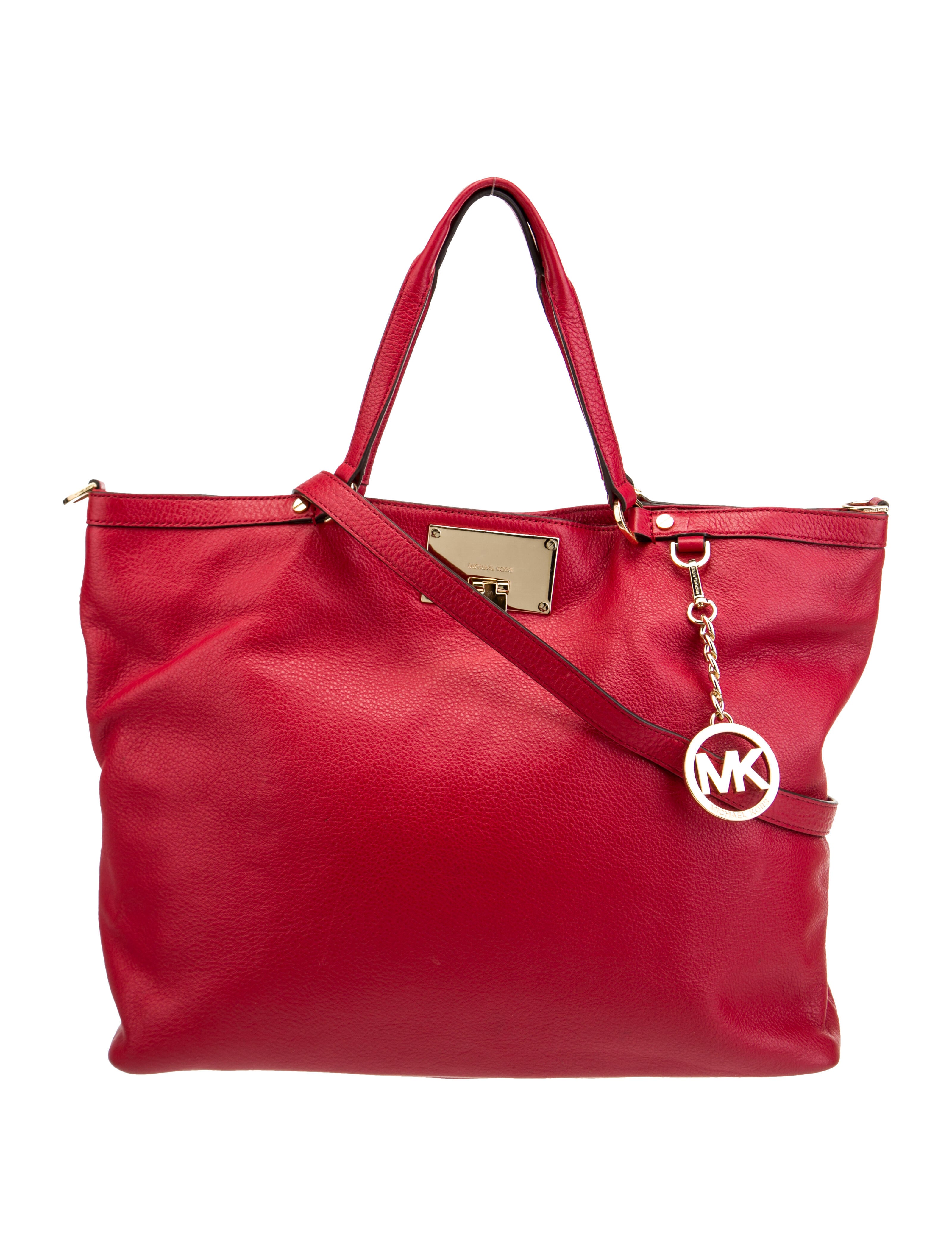 Michael Michael Kors Leather Tote Bag - Red Totes, Handbags - WM5160127 ...