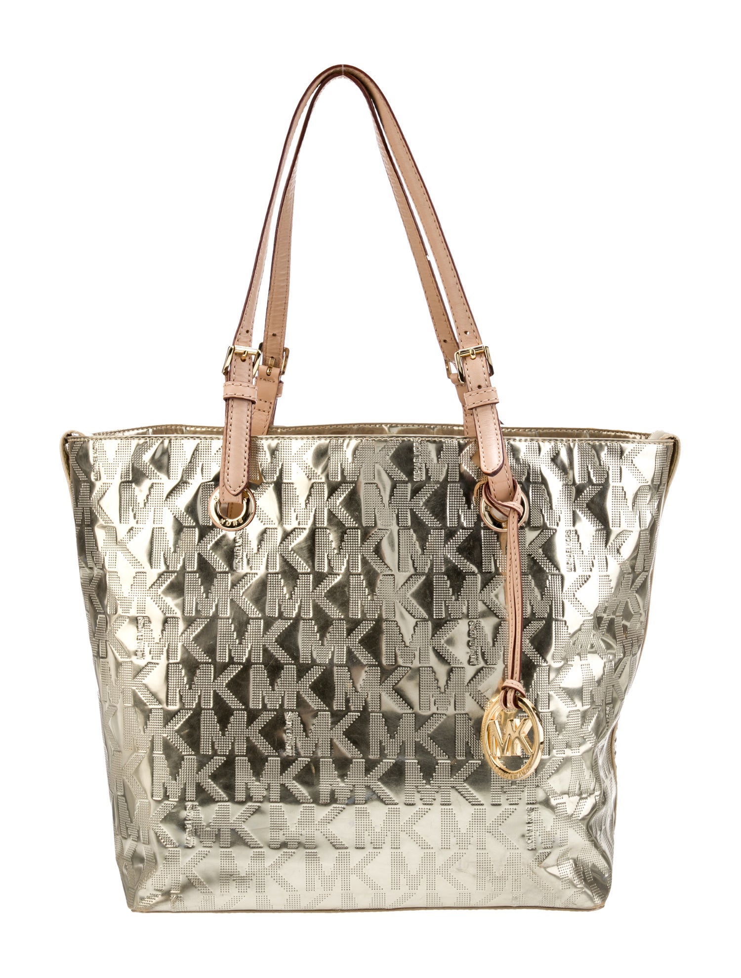 Michael Michael Kors Patent Leather Tote - Gold Totes, Handbags ...