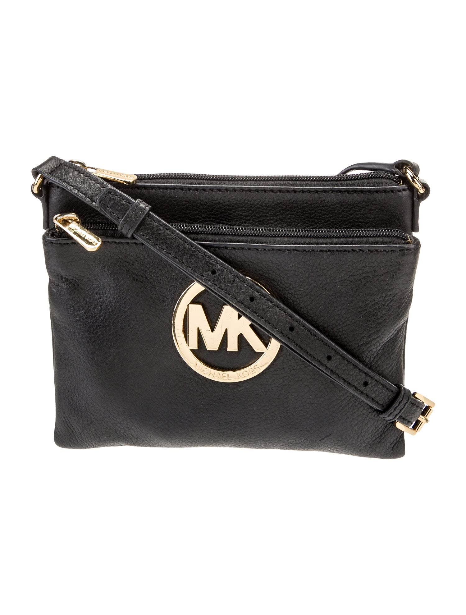 Michael Michael Kors Caviar Leather Crossbody Bag - Black Crossbody ...