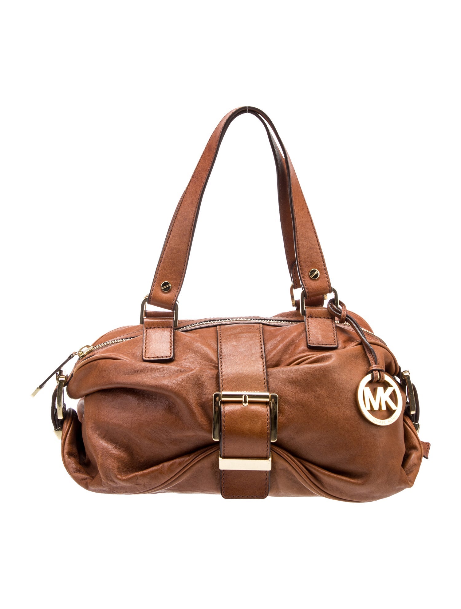 Michael Michael Kors Leather Buckle Shoulder Bag - Brown Shoulder Bags ...