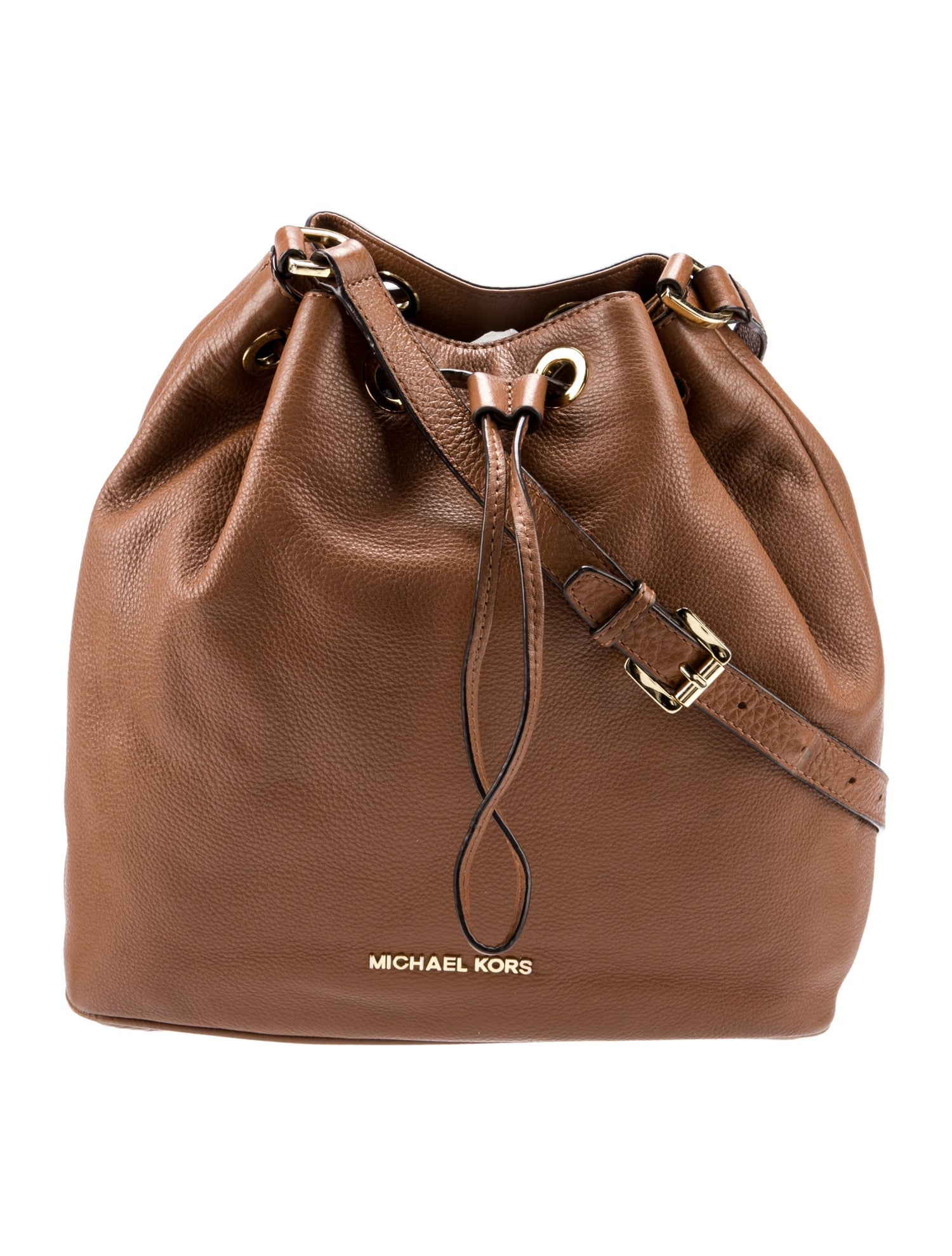 Michael Michael Kors Leather Bucket Bag - Brown Bucket Bags, Handbags ...