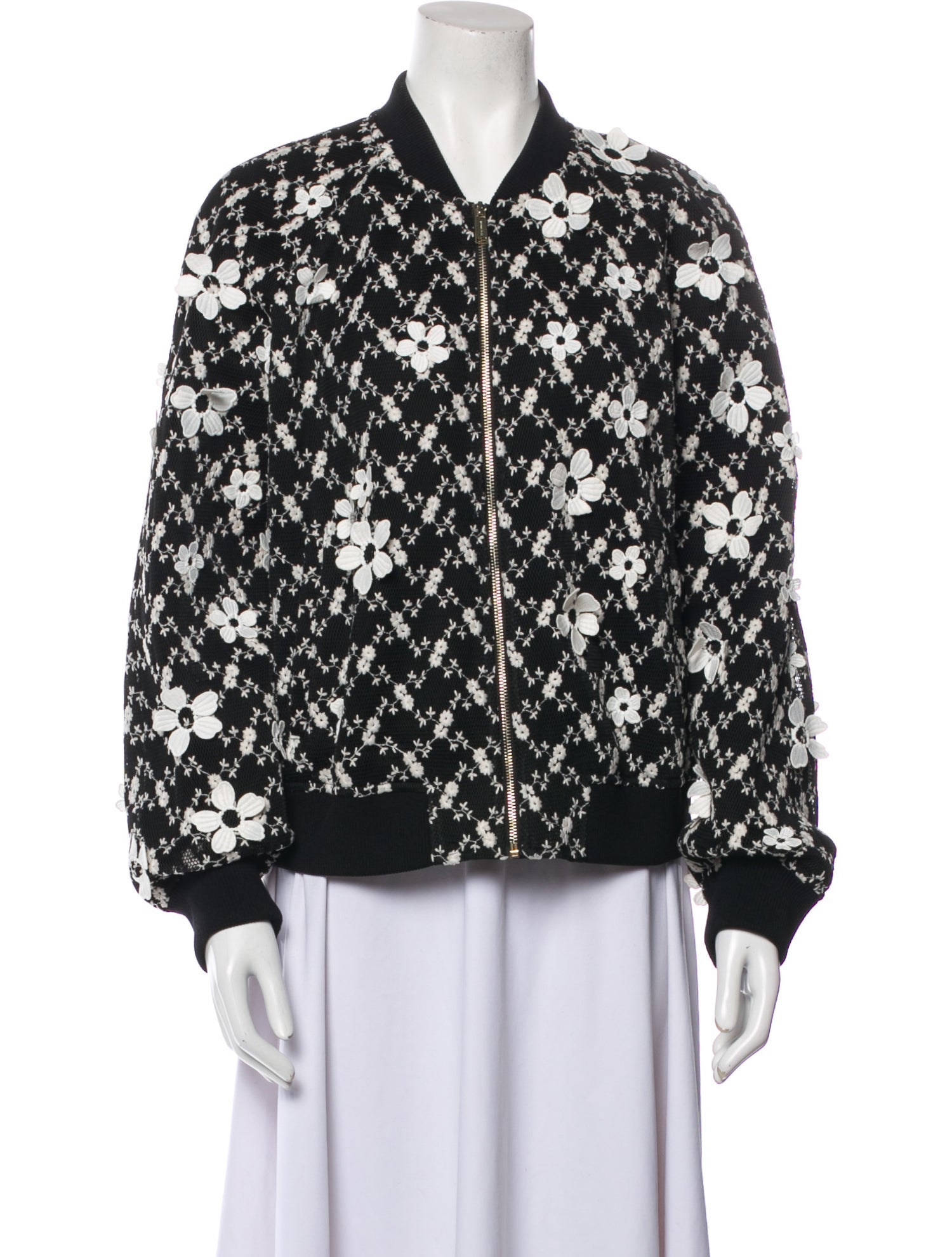 Michael Michael Kors Printed Bomber Jacket - Black Jackets, Clothing ...
