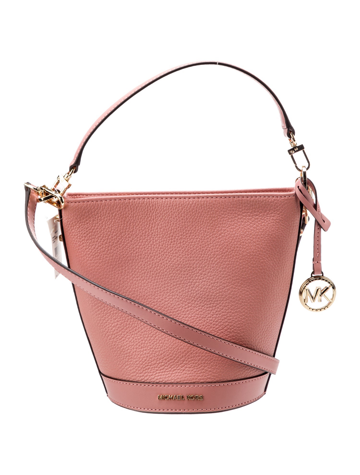 Michael Michael Kors Leather Bucket Bag - Pink Handle Bags, Handbags ...