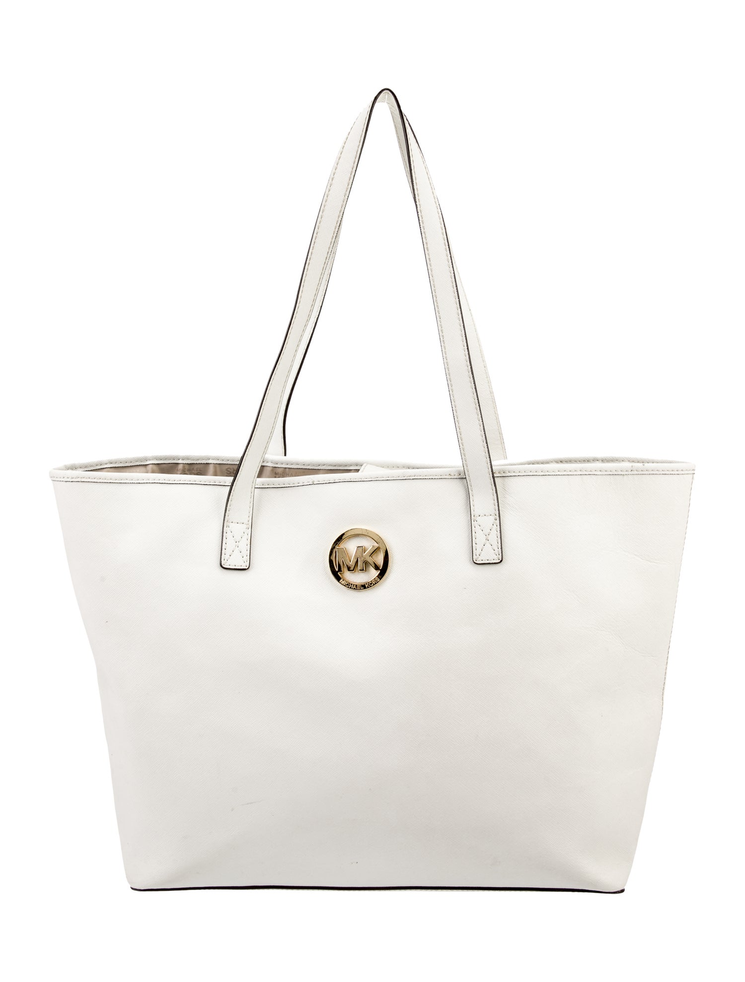Michael Michael Kors Saffiano Leather Tote Bag - White Totes, Handbags ...