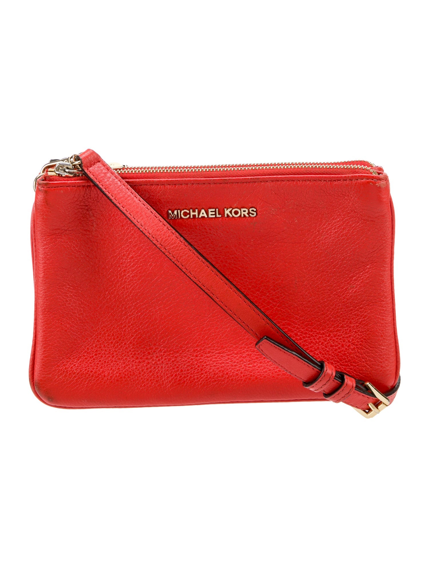 Michael Michael Kors Leather Crossbody Bag - Red Crossbody Bags, Handbags - WM5173876 | The RealReal