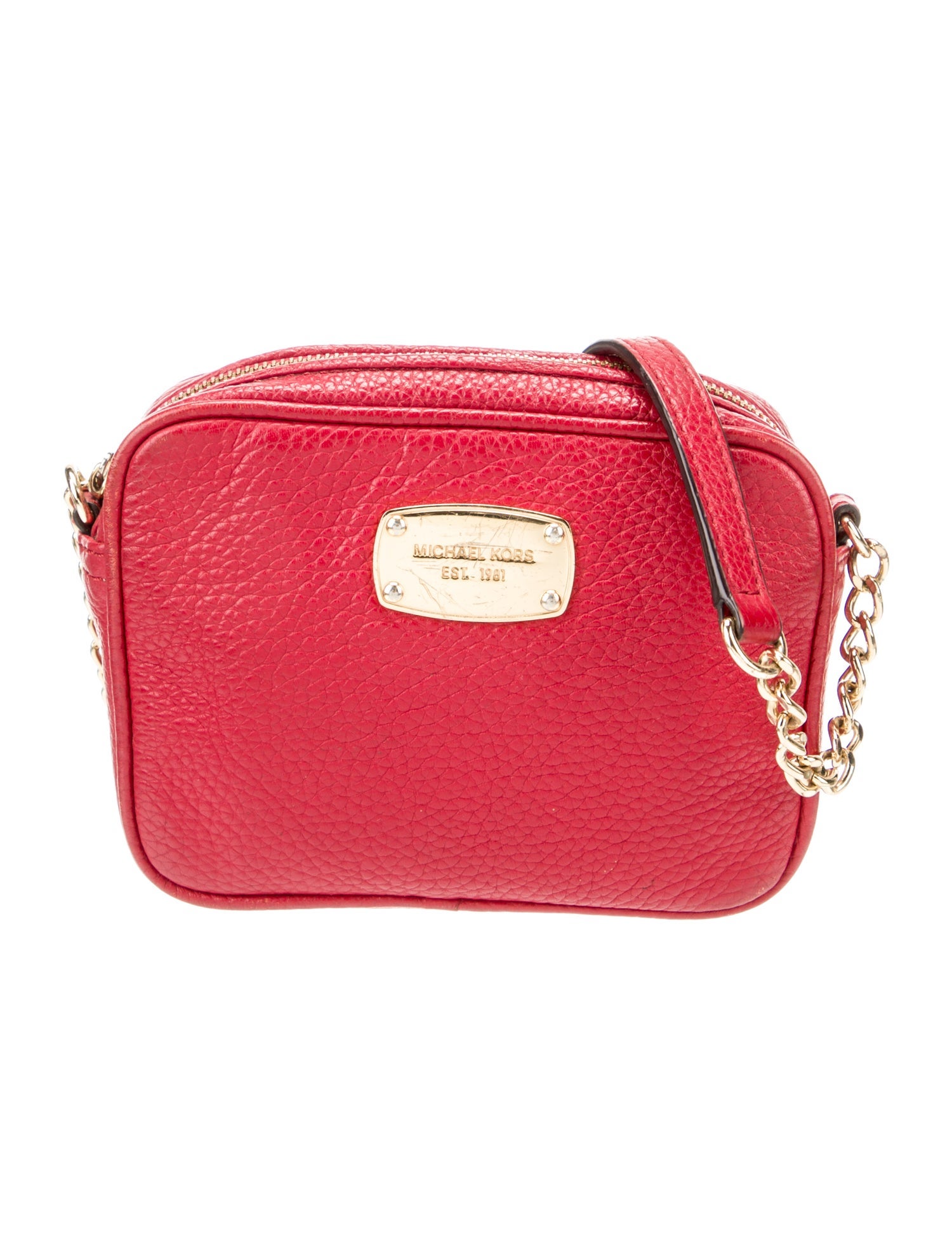 Michael Michael Kors Leather Crossbody Bag - Red Crossbody Bags, Handbags - WM5174892 | The RealReal
