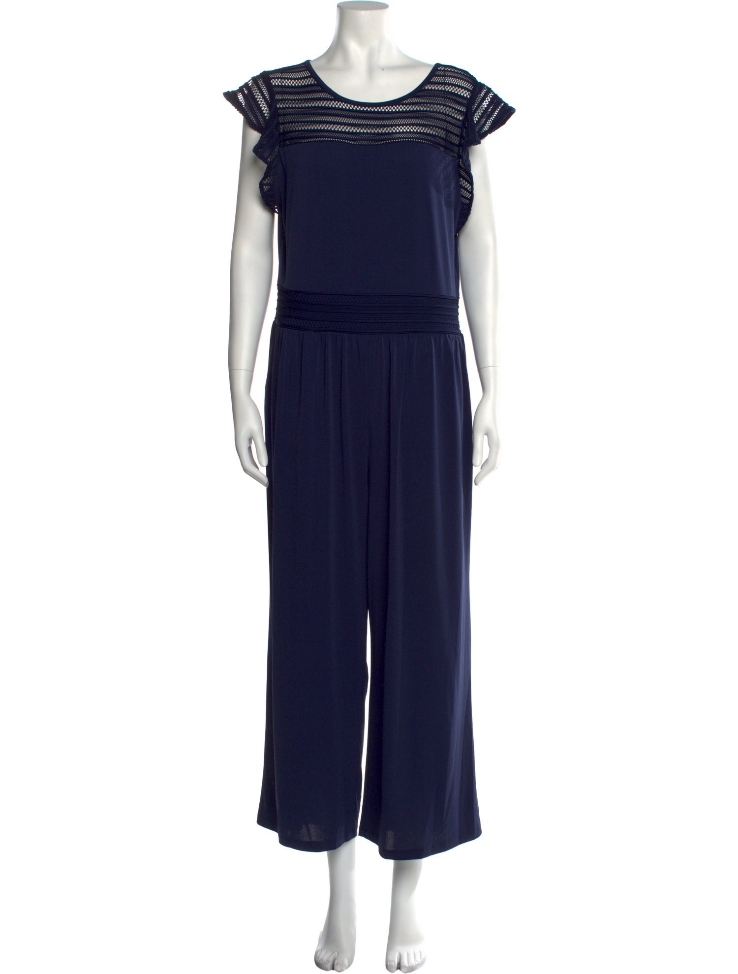 Michael Michael Kors Scoop Neck Jumpsuit w/ Tags - 15" Rise, Blue ...