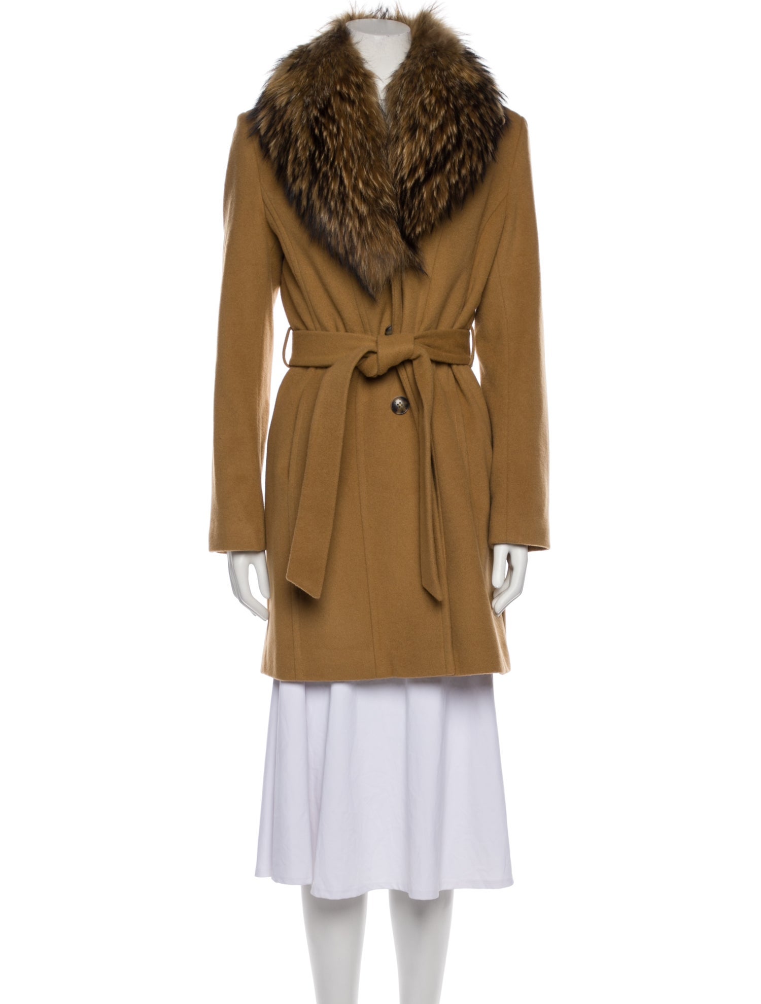 Michael Michael Kors Fur Coat - Neutrals Coats, Clothing - WM5179455 ...