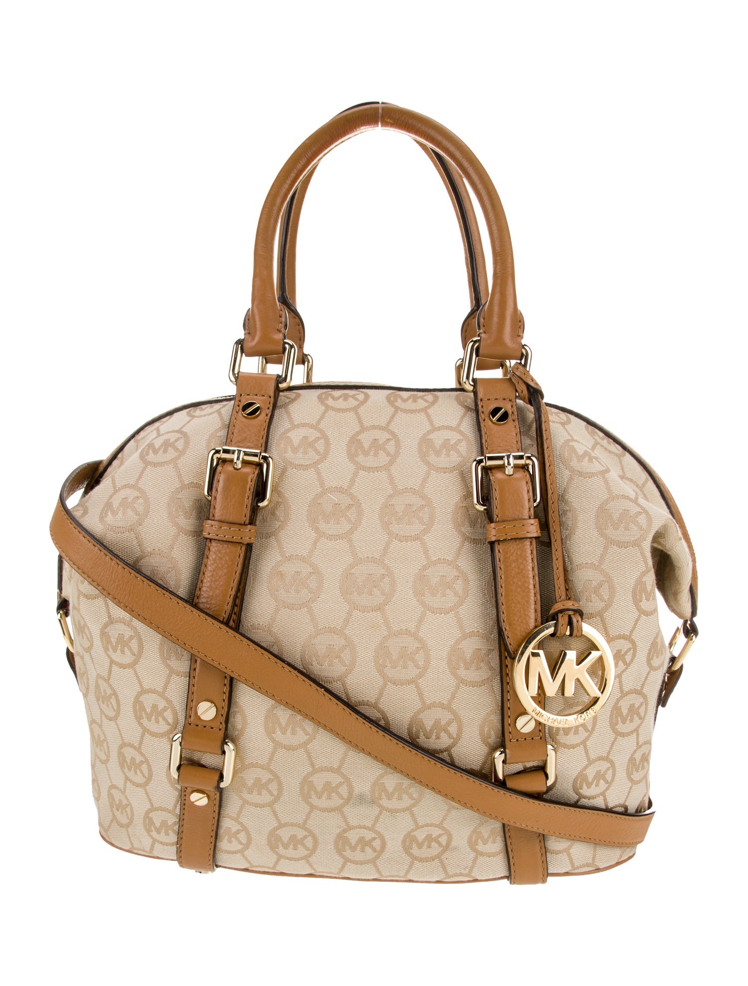 Michael Michael Kors Saffiano Leather Chain-Link Crossbody Bag - White ...