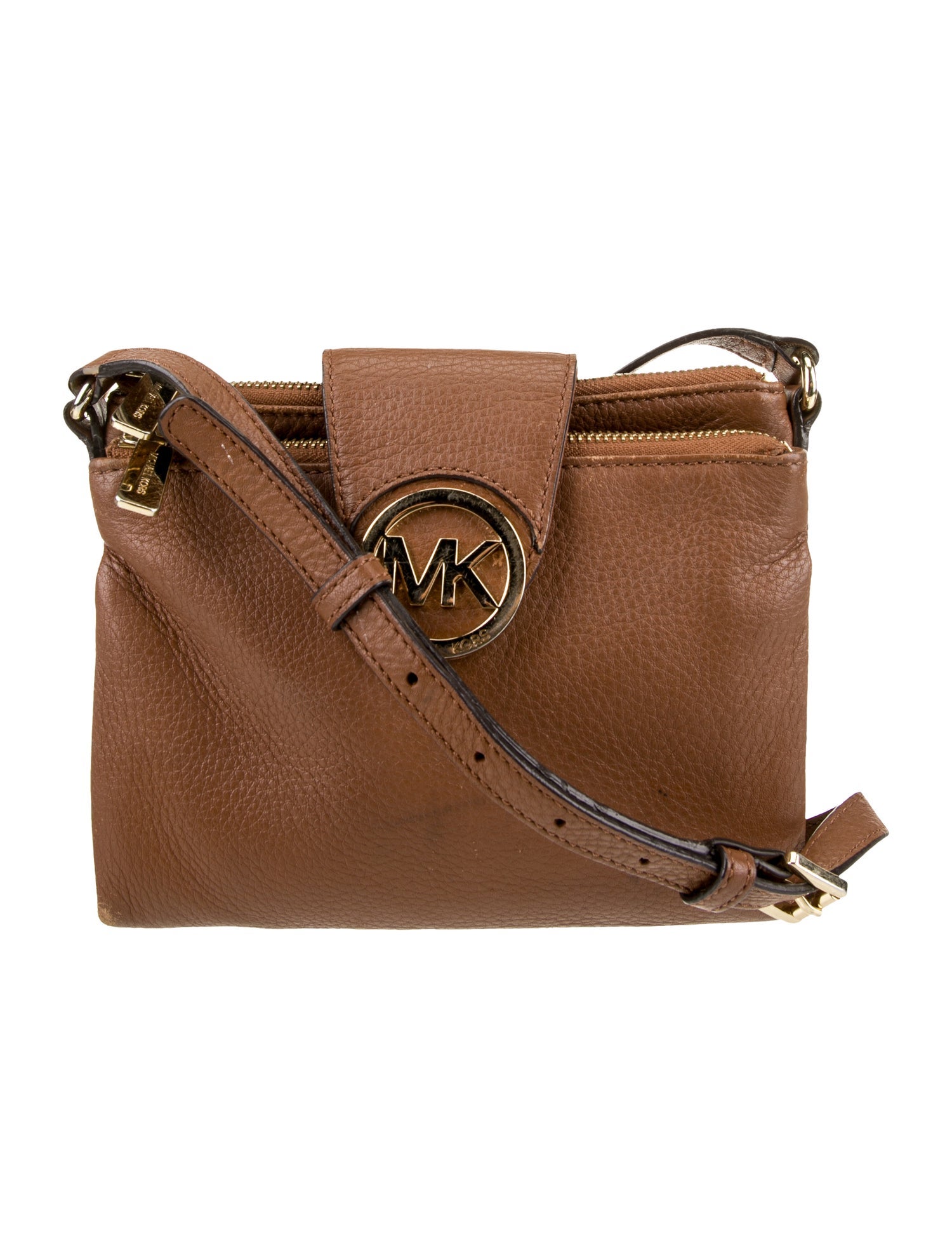 Michael Michael Kors Leather Crossbody Bag - Brown Crossbody Bags, Handbags - WM5182638 | The ...