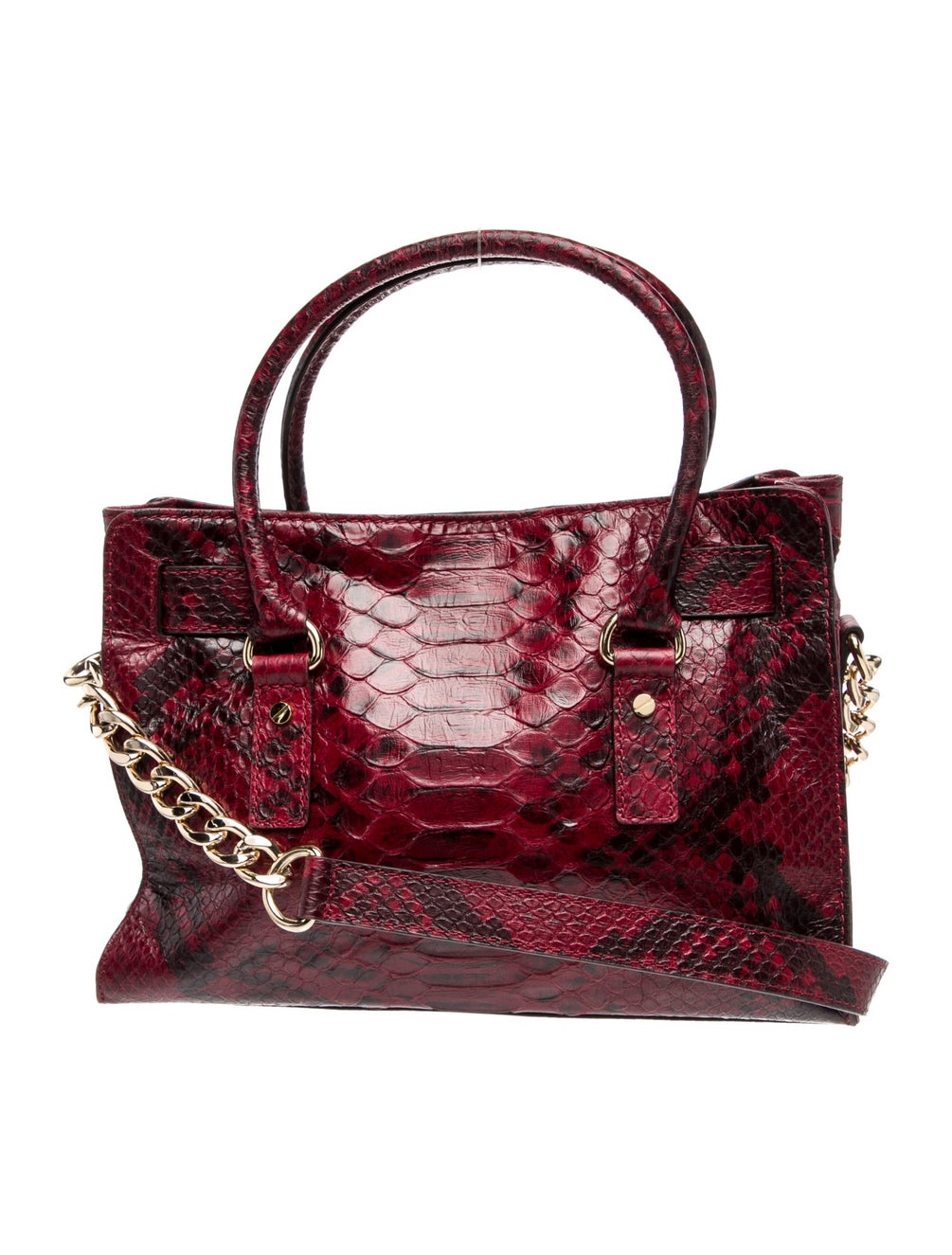 Michael Michael Kors Python Top Handle Bag - Red Handle Bags, Handbags ...