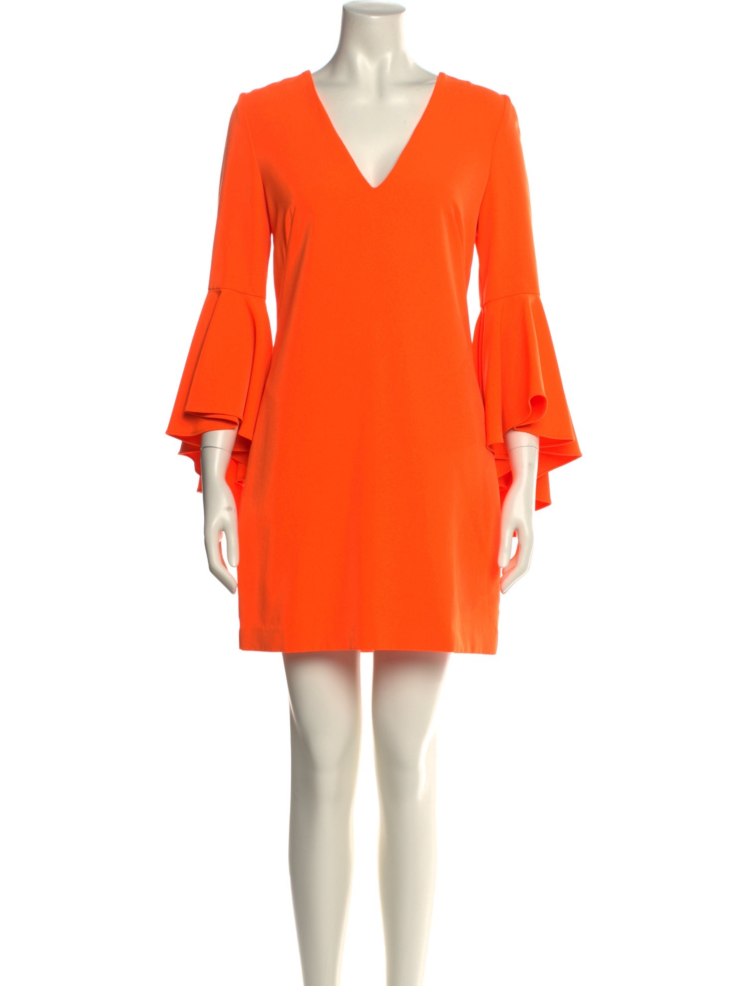 Milly V-Neck Mini Dress - Orange Dresses, Clothing - WM6101225 | The ...