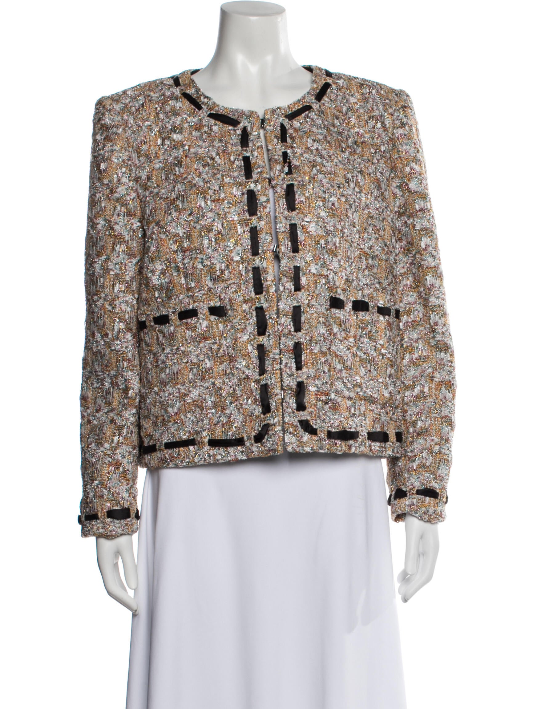 Milly Tweed Pattern Jacket - Neutrals Jackets, Clothing - WM6104830 ...
