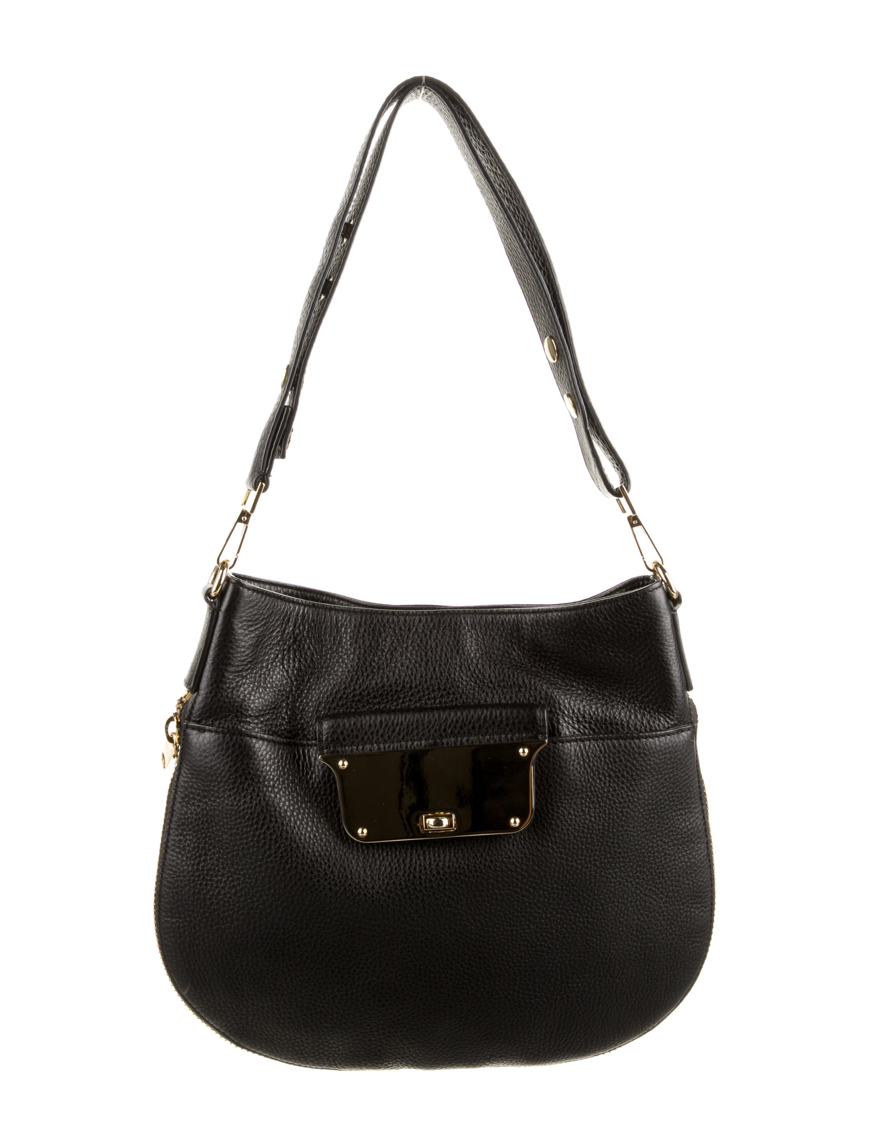 Milly Smooth Leather Shoulder Bag - Black Shoulder Bags, Handbags ...